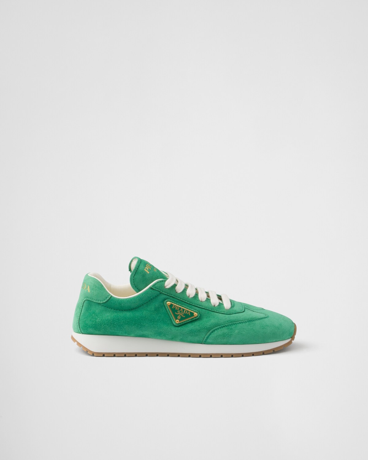 Mint Green Suede Sneakers | PRADA