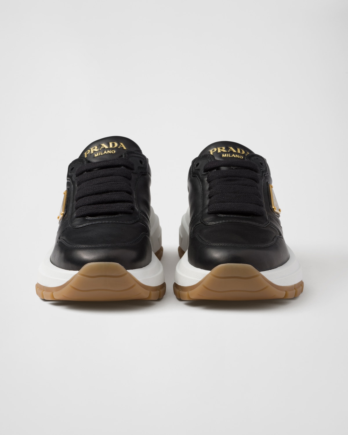 Black Leather Sneakers | PRADA