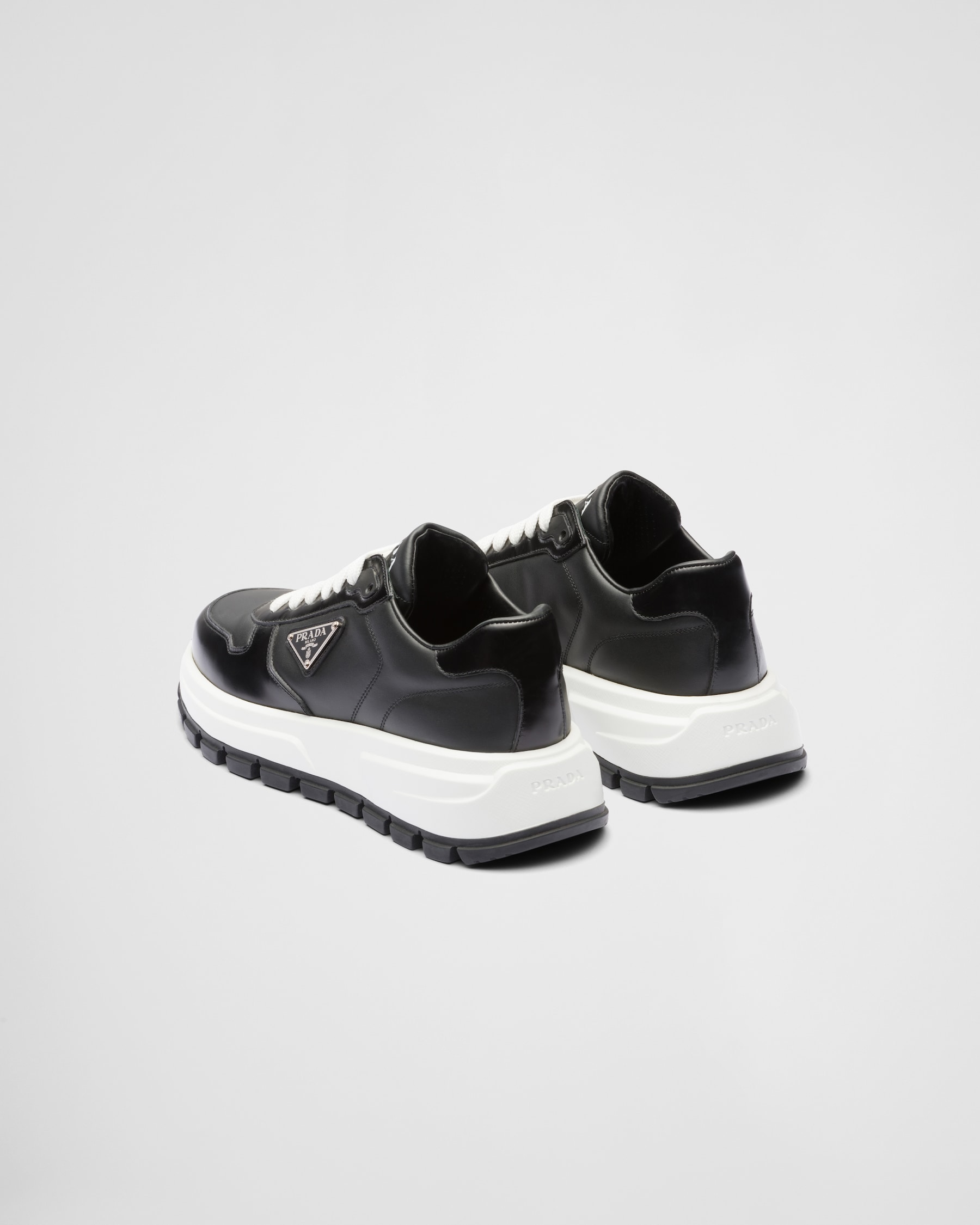 Black Leather Sneakers | PRADA