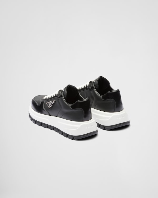 Black Leather Sneakers | PRADA