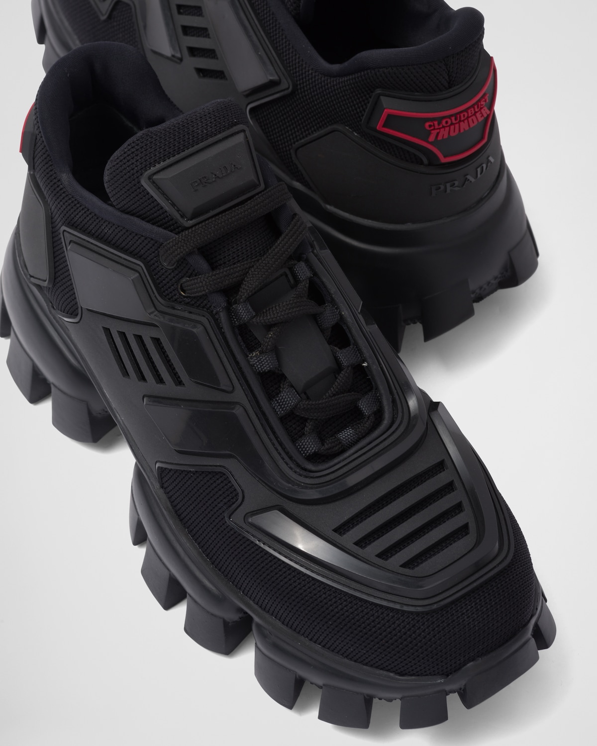 Black Prada Cloudbust Thunder Sneakers | PRADA