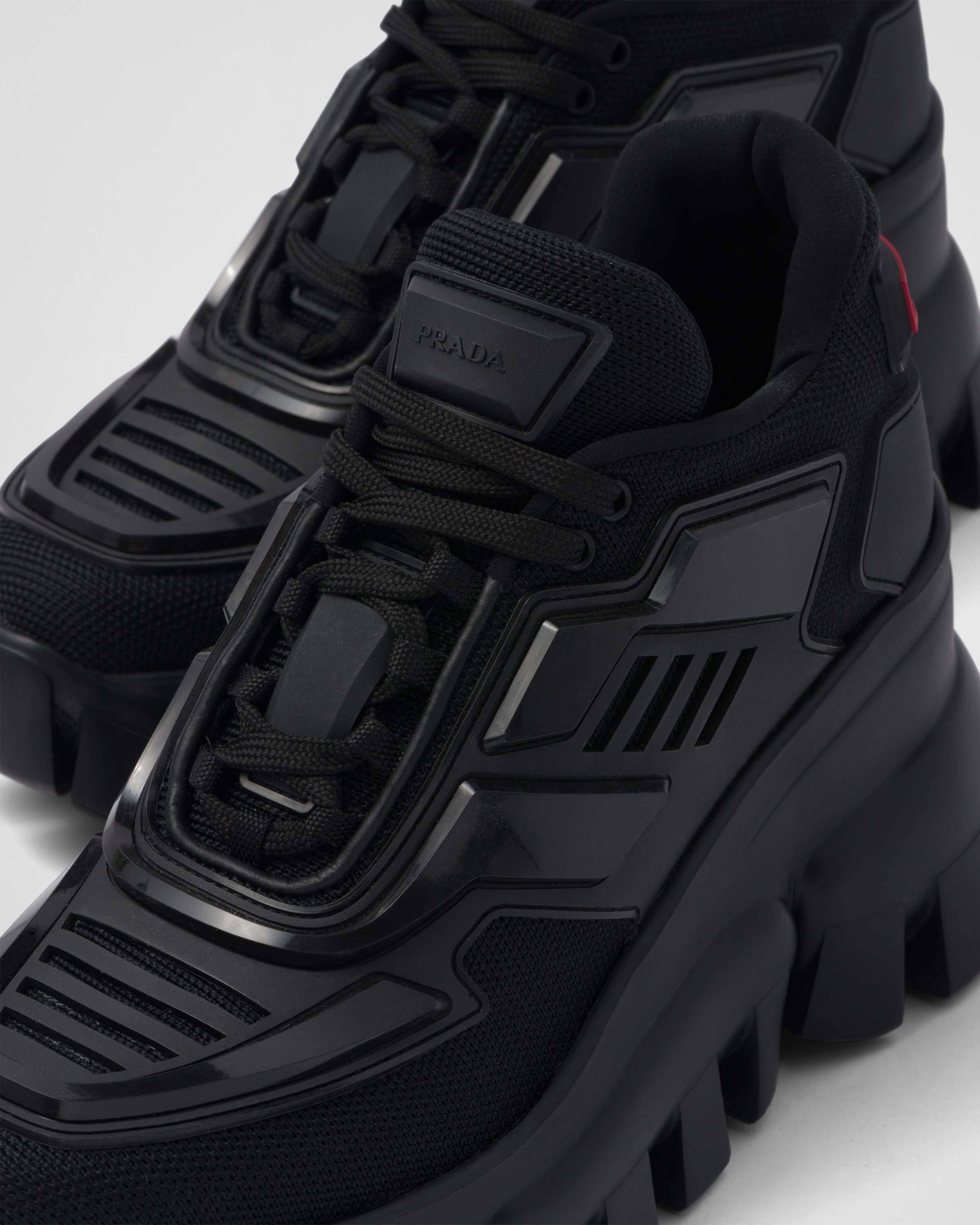 Black Prada Cloudbust Thunder high-top sneakers | Prada