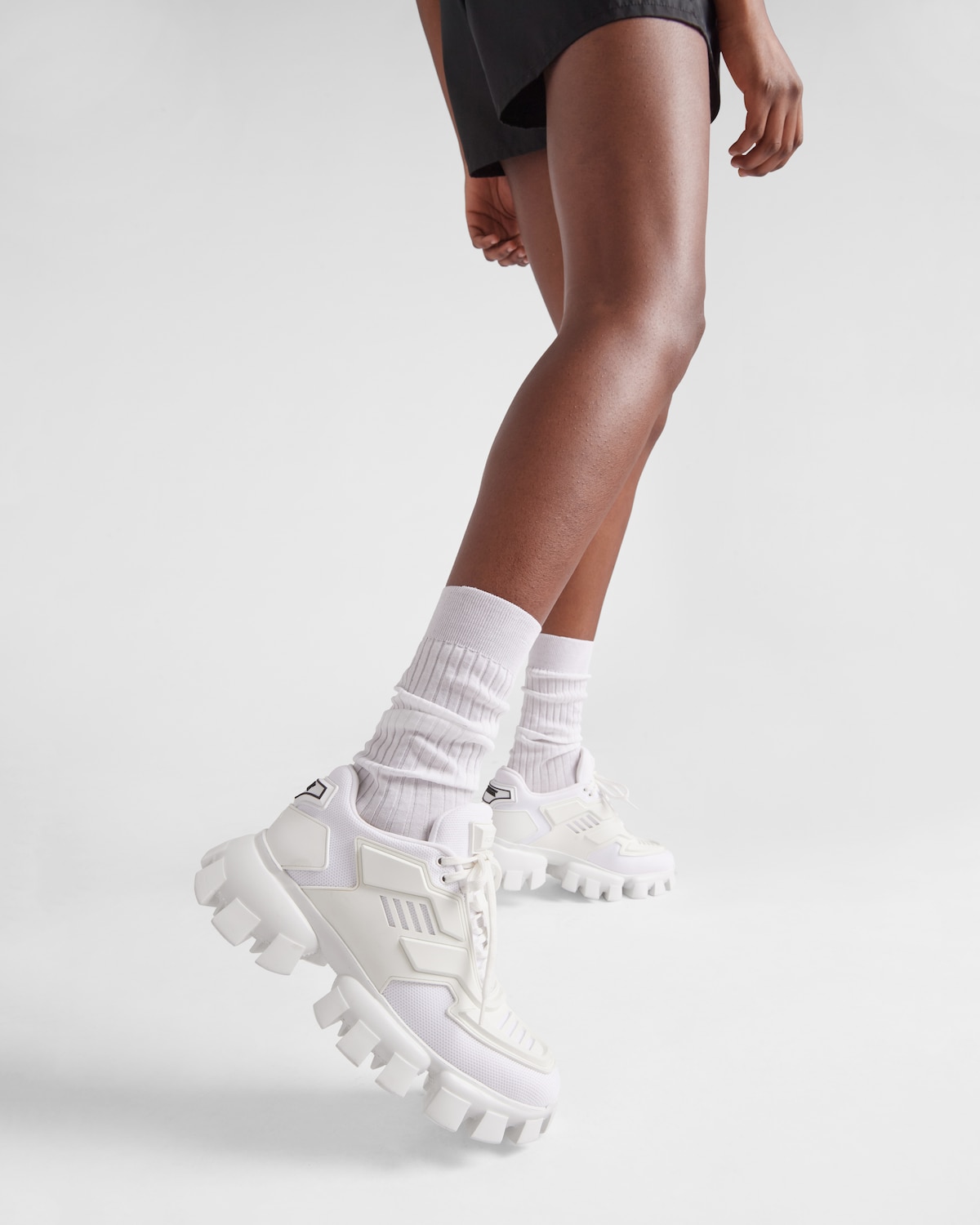 White Prada Cloudbust Thunder Sneakers | PRADA
