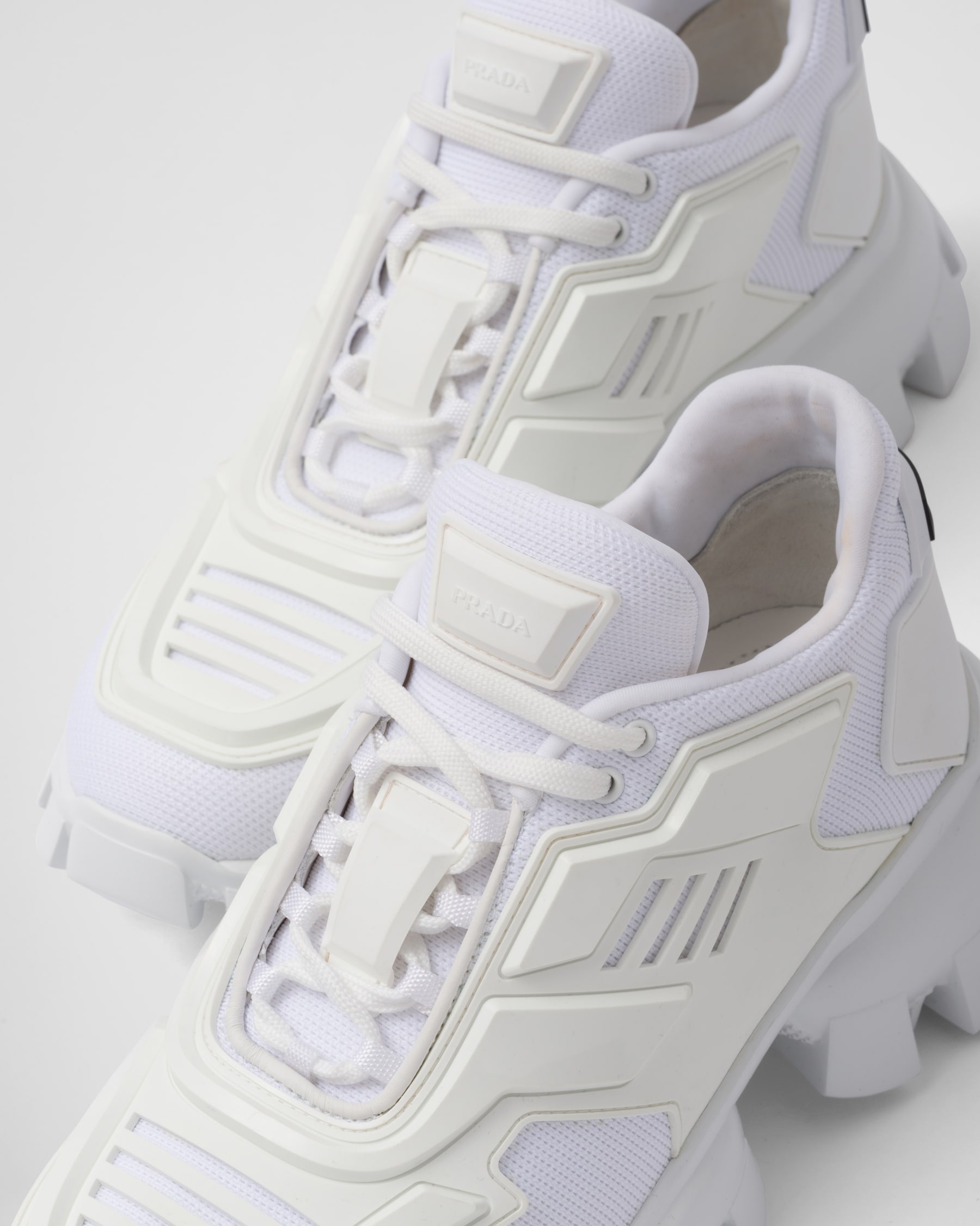 White Prada Cloudbust Thunder Sneakers | PRADA