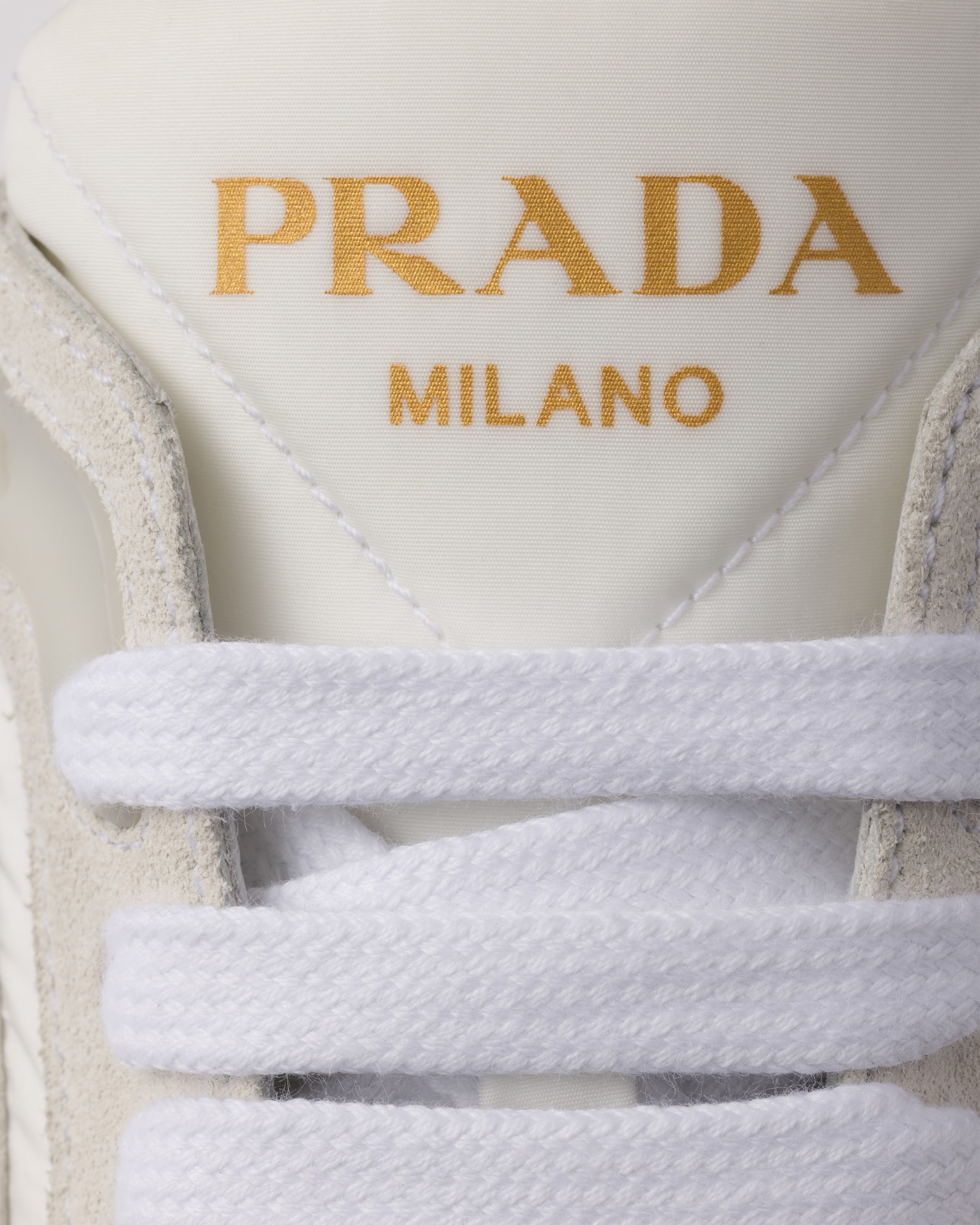 White Prax 2.0 Re-nylon And Suede Sneakers | PRADA