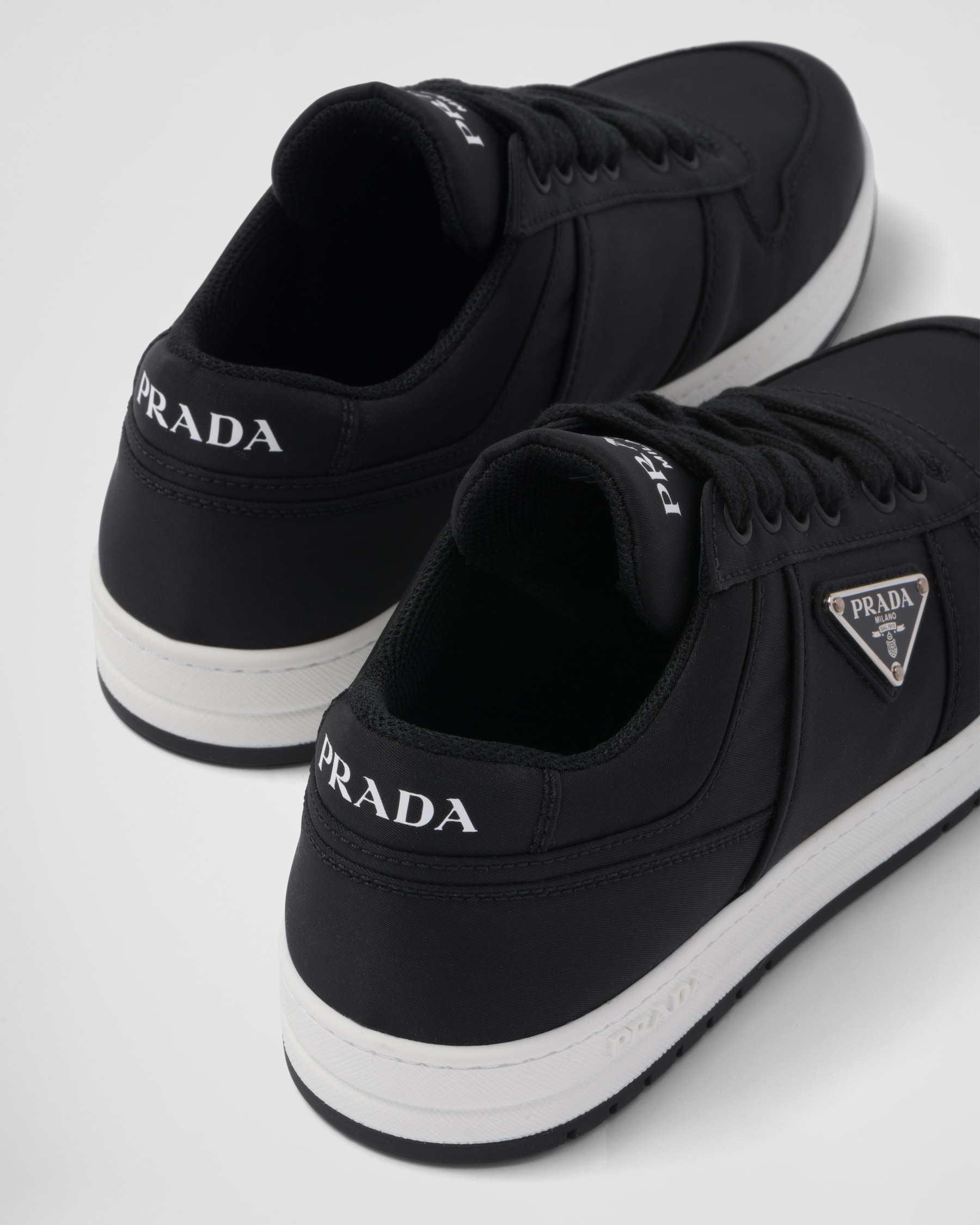 Zapatillas De Gabardina De Re-nylon Negro | PRADA