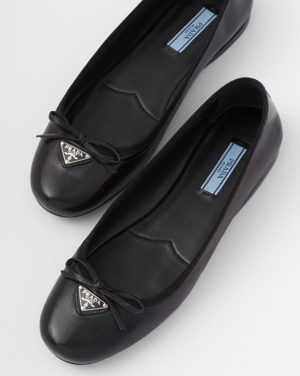 Black Nappa Leather Ballerinas | PRADA