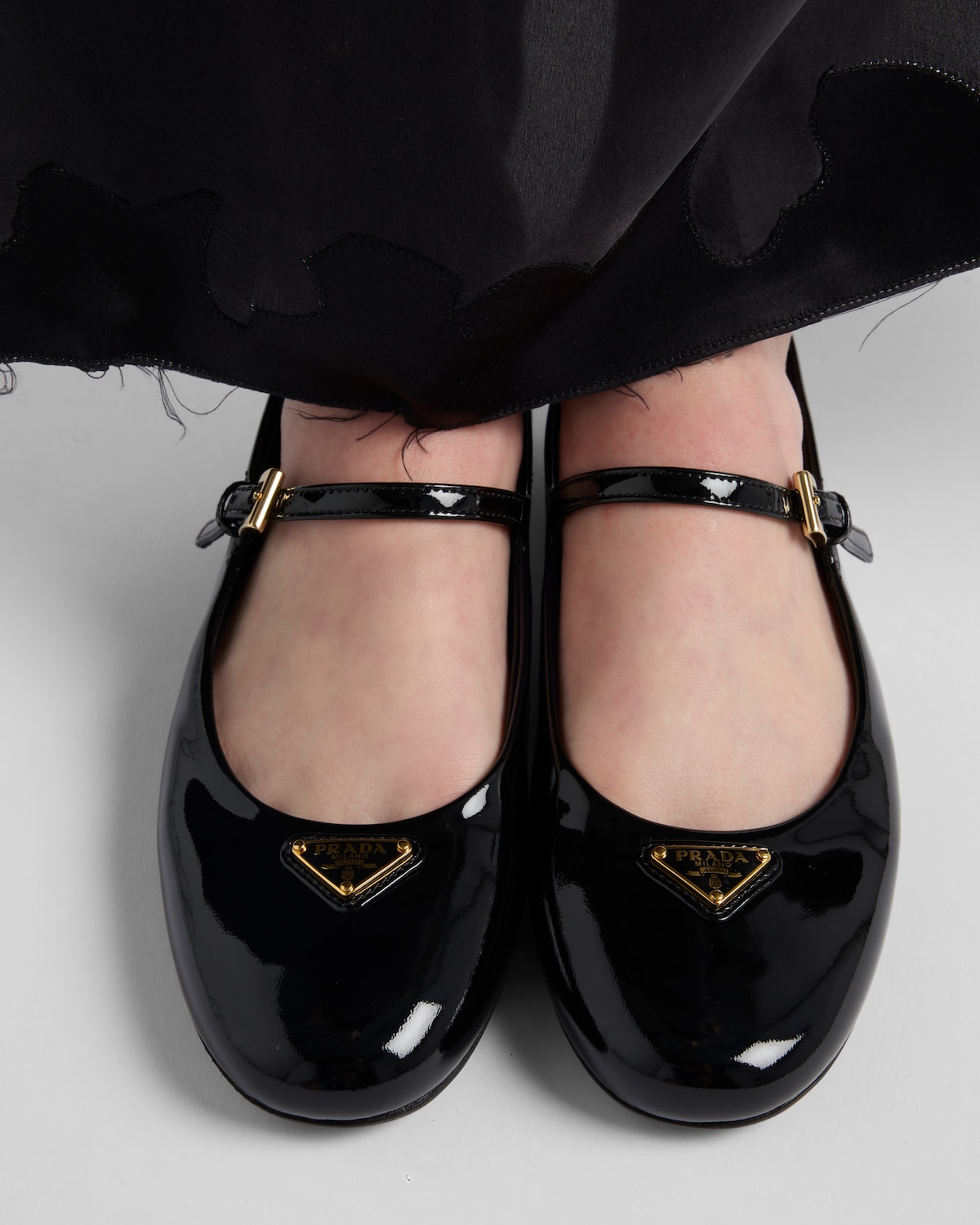 Black Patent Leather Ballerinas | PRADA