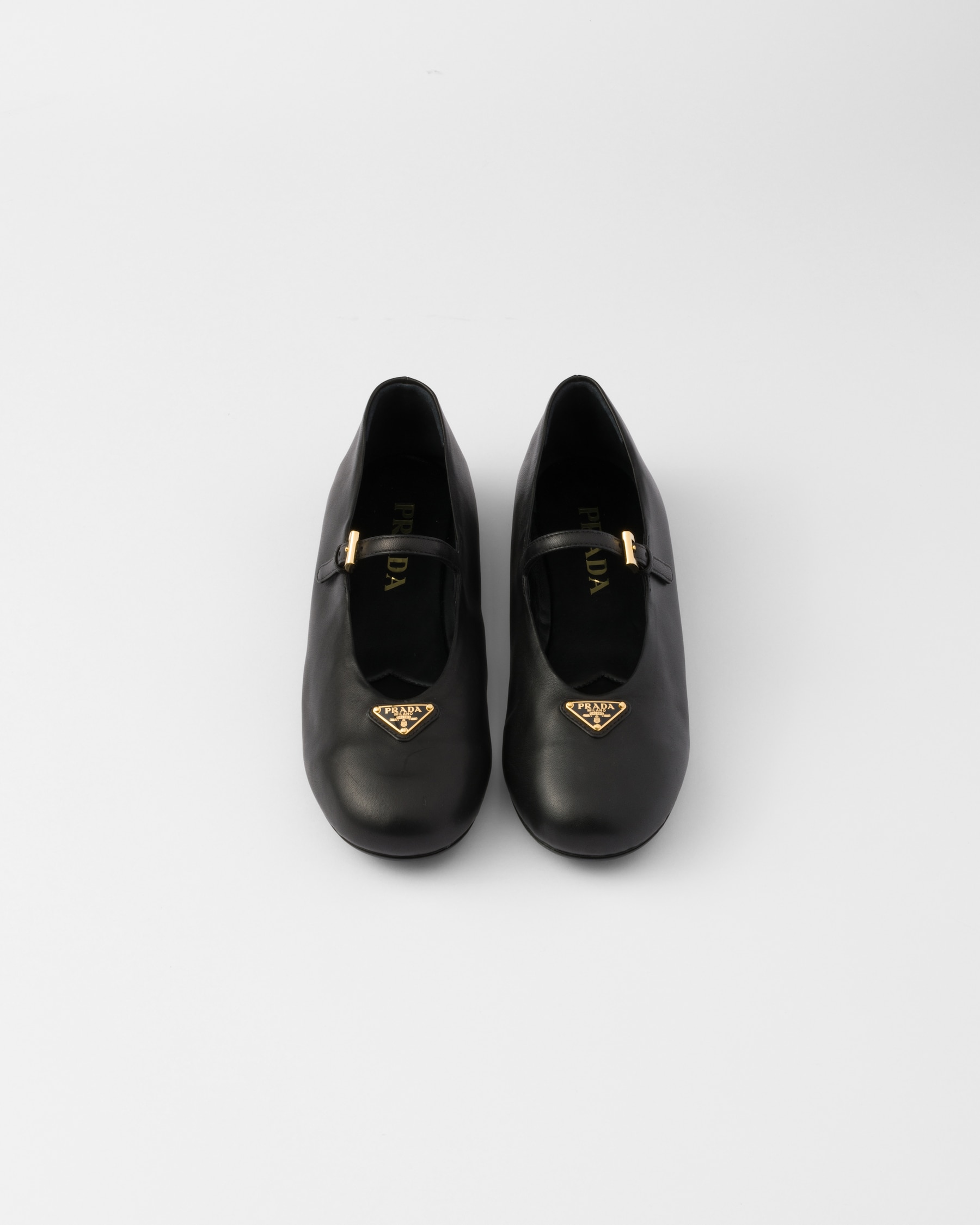 Black Nappa Leather Ballerinas | PRADA