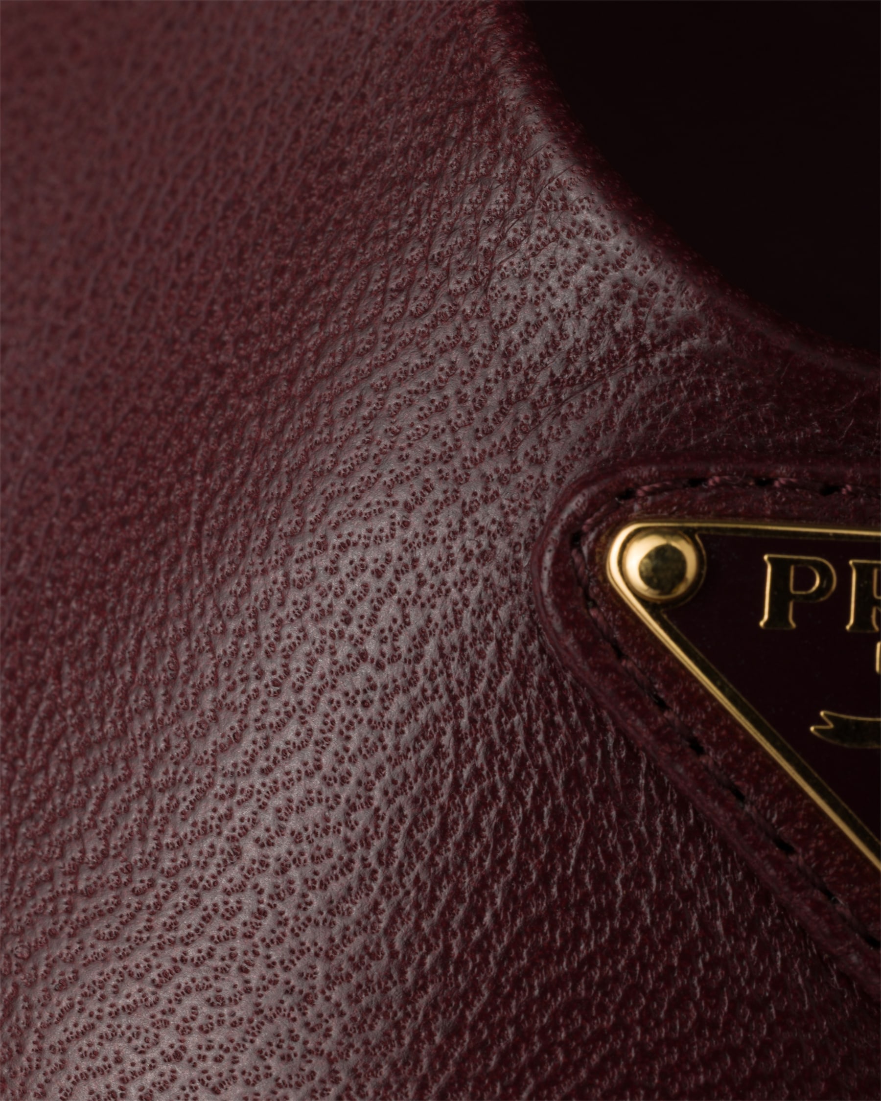 Burgundy Nappa Leather Ballerinas | PRADA