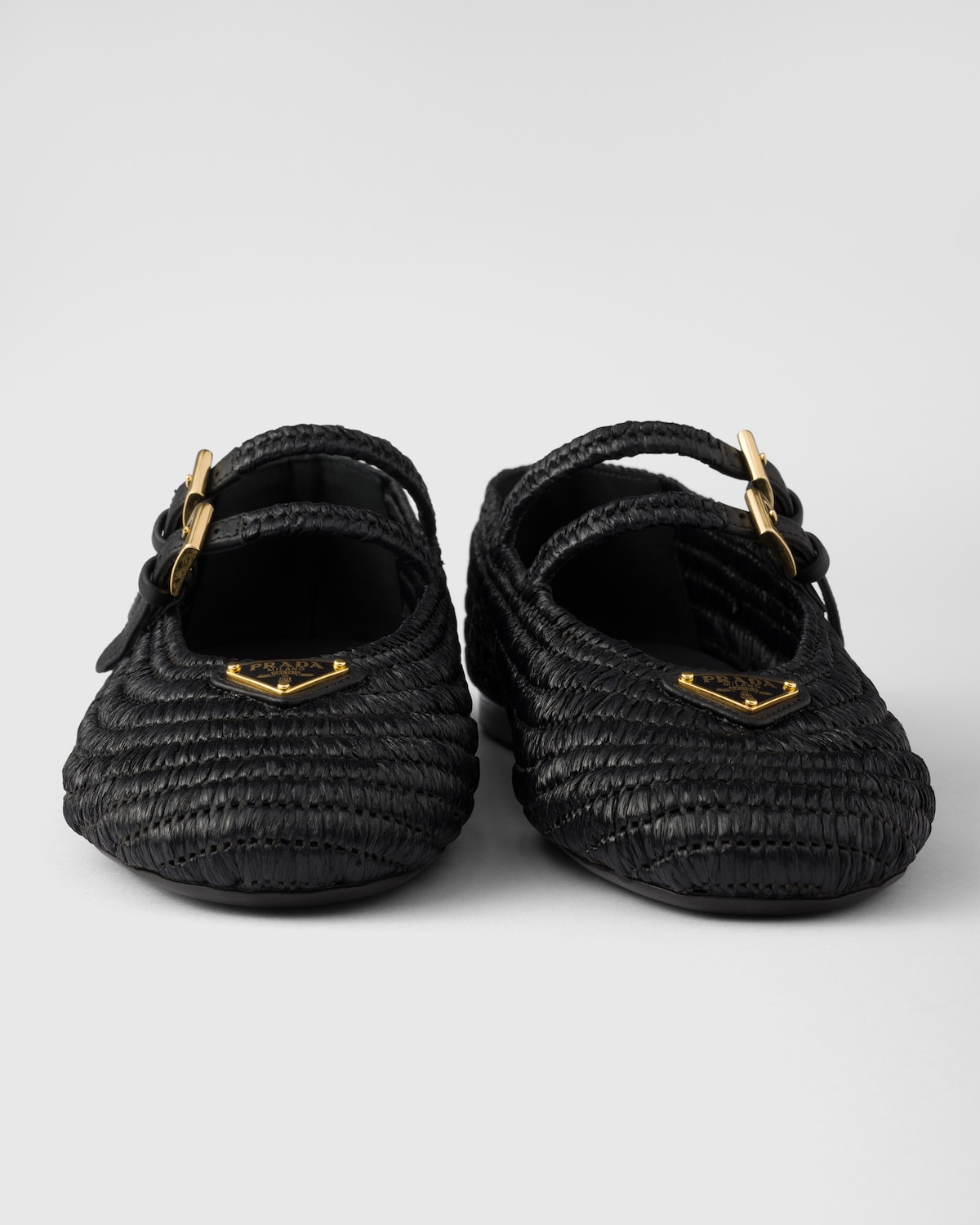 Black Crochet Ballerinas | PRADA - United States