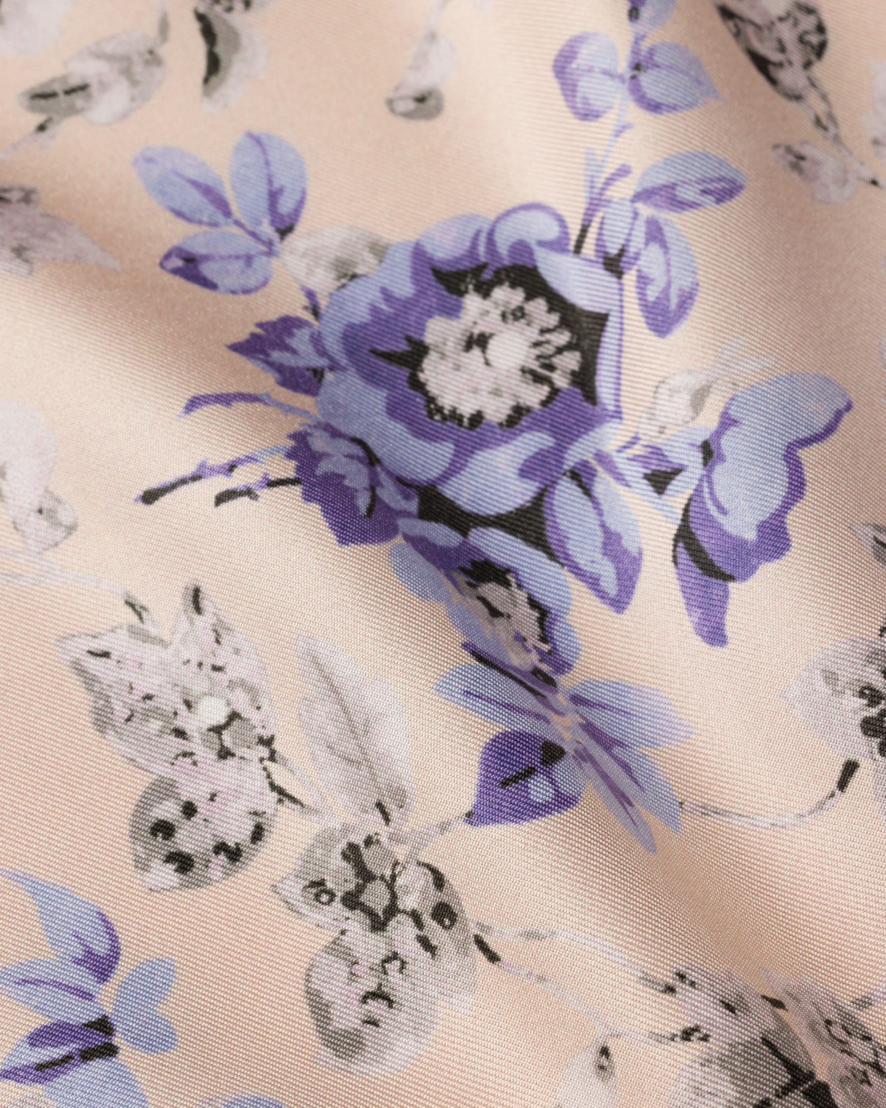 Periwinkle Blue Printed Silk Twill Scarf | PRADA