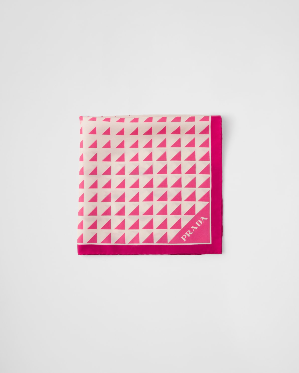 Paonia/albino Printed Silk Twill Scarf 55x55 | PRADA