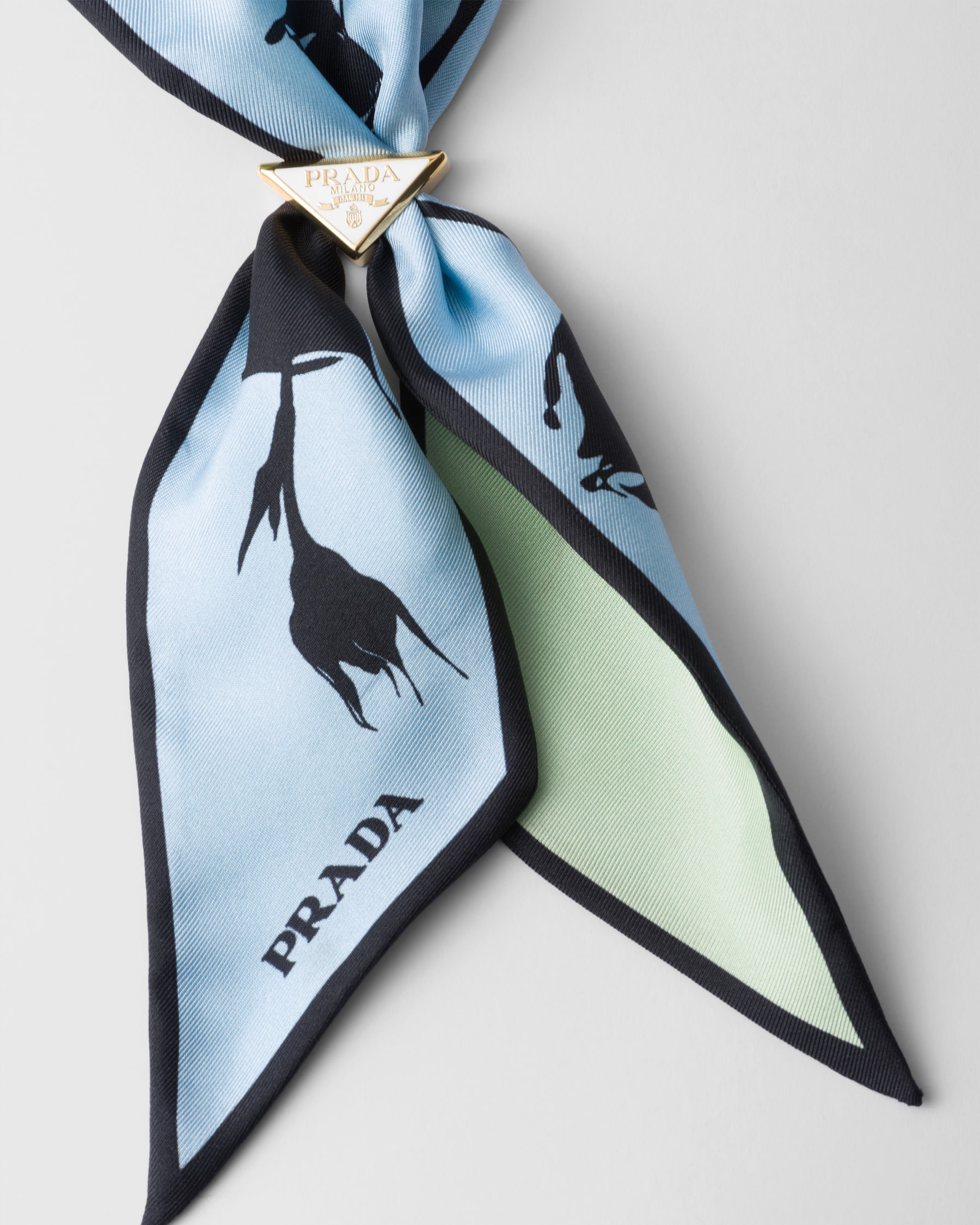 White Metal Scarf Clip | PRADA