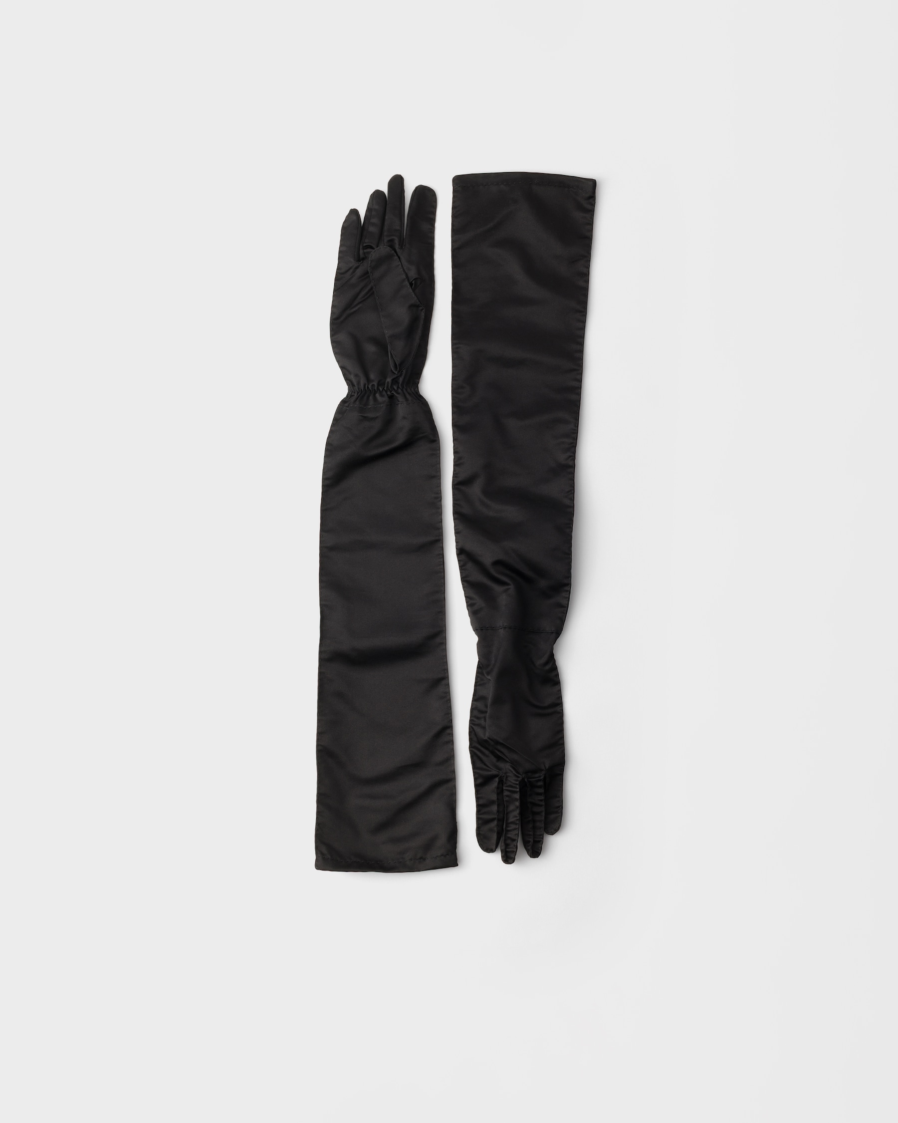 Black Satin Gloves | PRADA