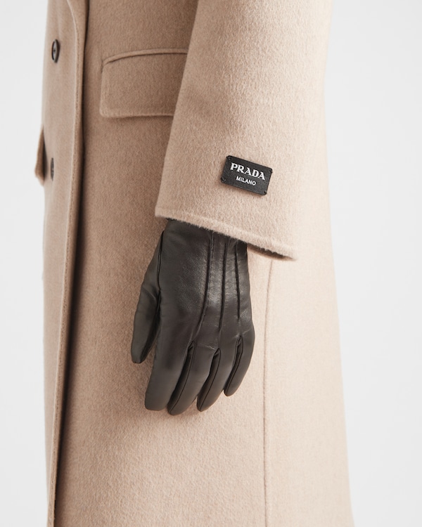 Black Leather Gloves | PRADA