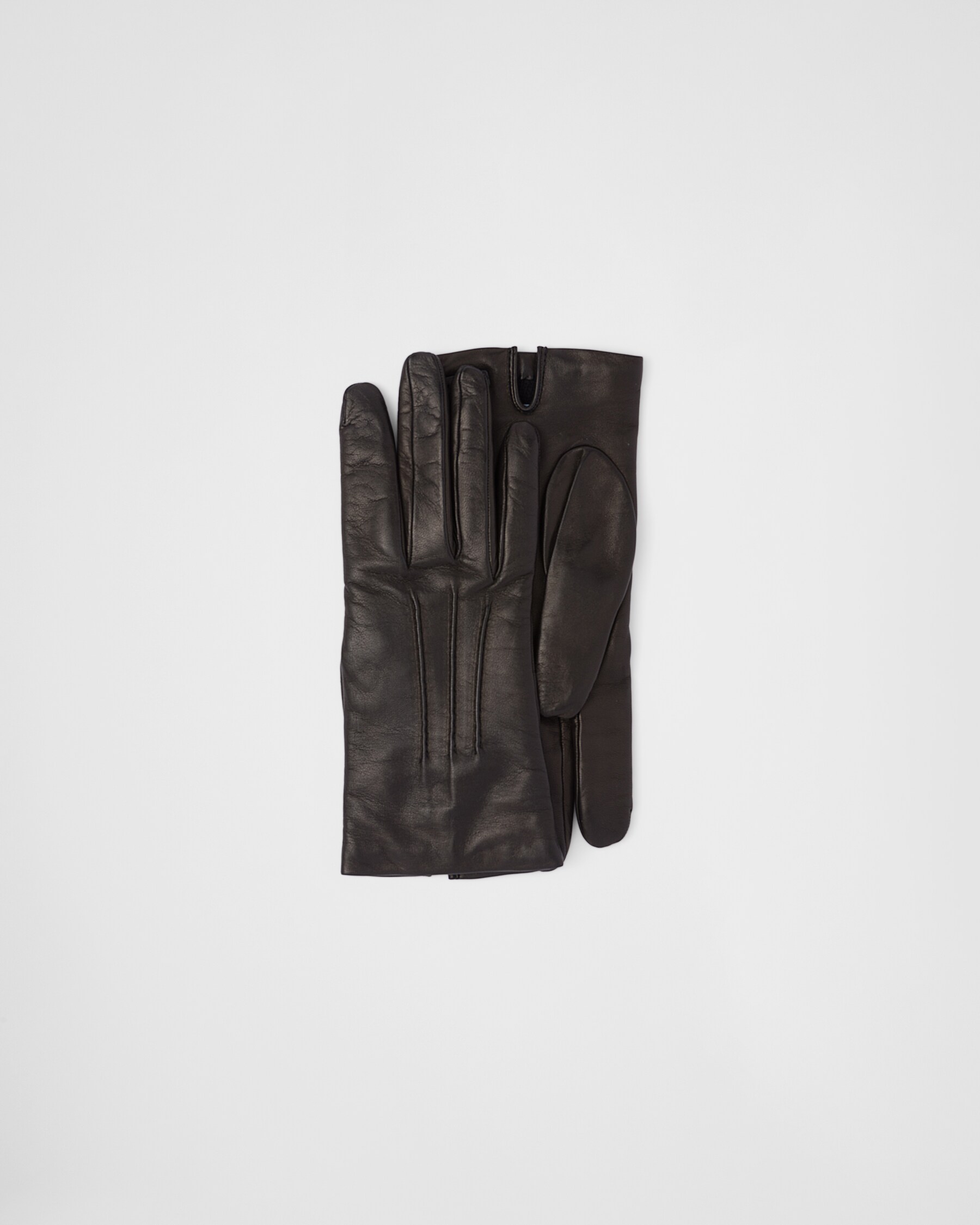 Black Leather Gloves | PRADA