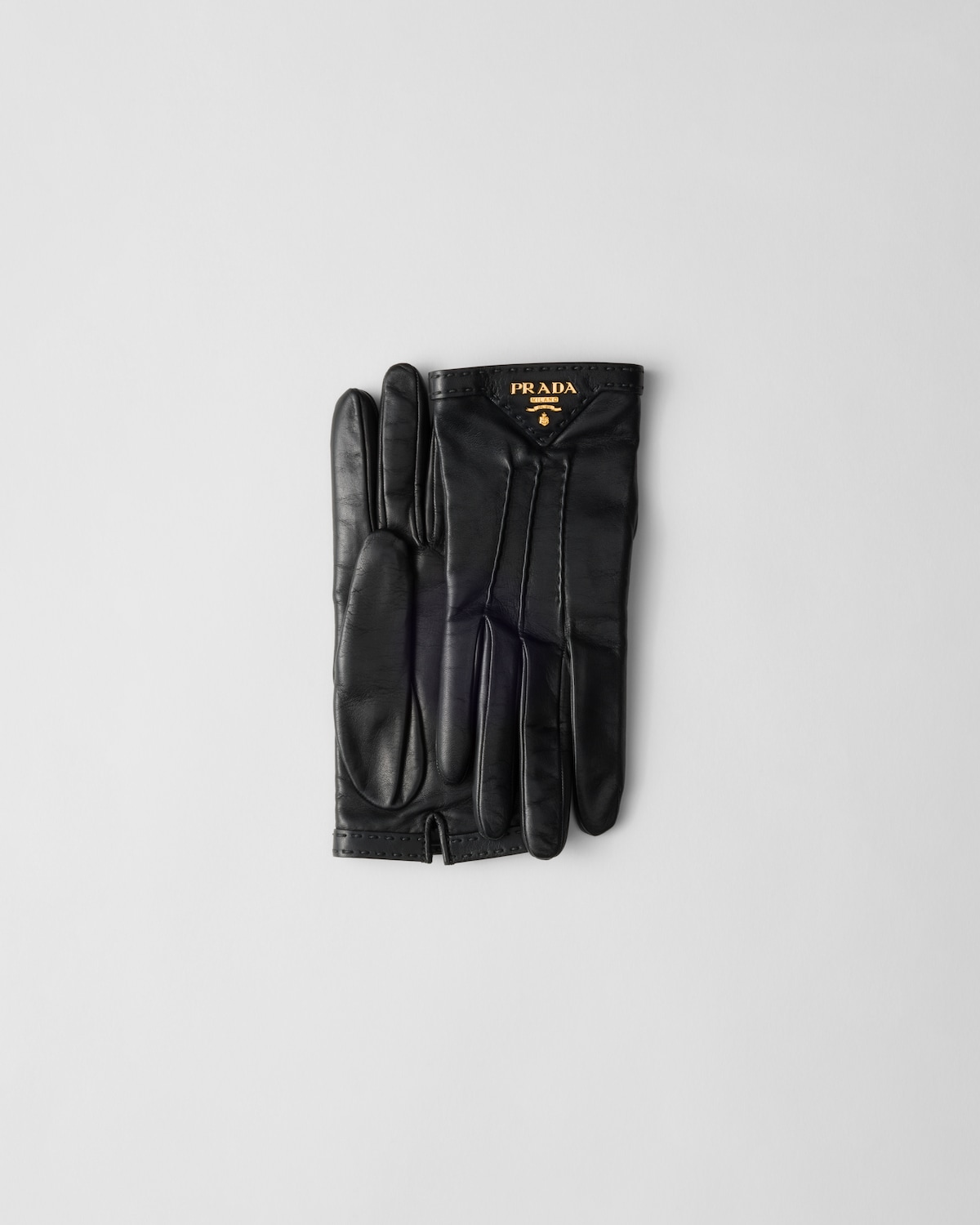 Black Leather Gloves | PRADA