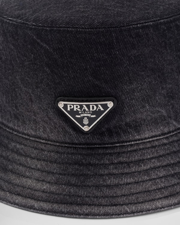 Black Denim Bucket Hat | PRADA
