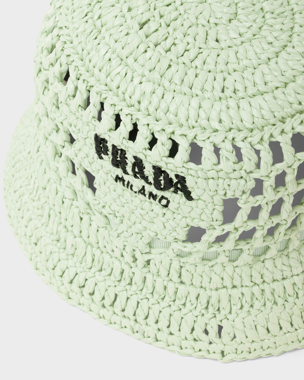 Aqua Crochet Bucket Hat Prada 7861