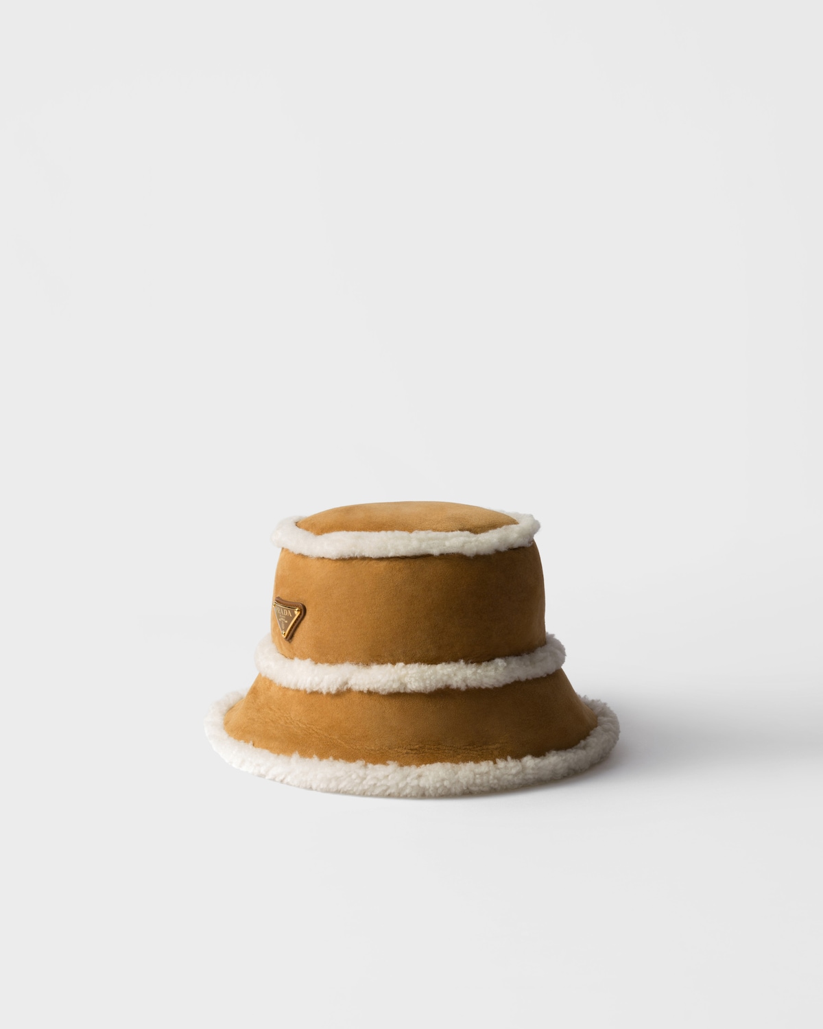 Honey Suede Shearling Bucket Hat | PRADA - United States