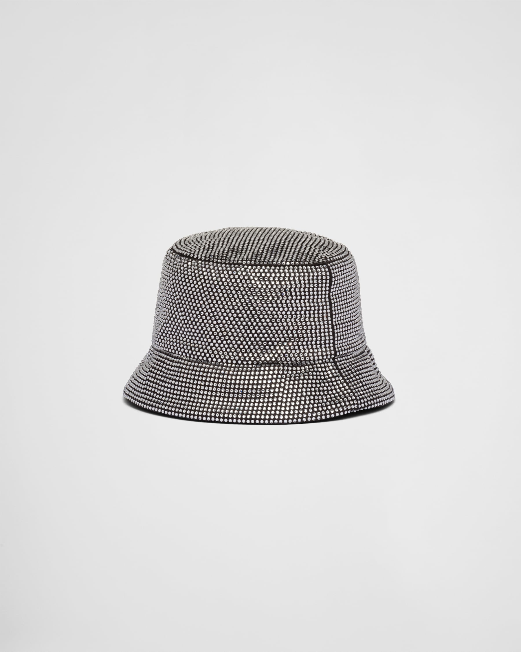 Crystal Satin Bucket Hat With Crystals | PRADA