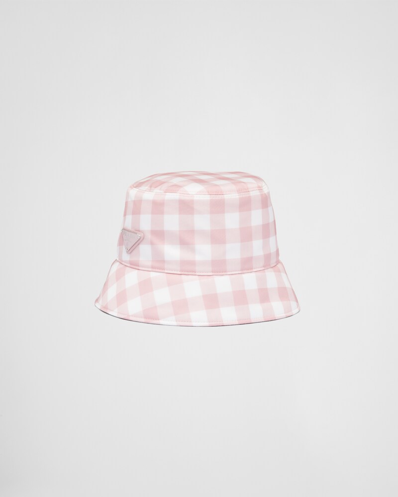 Alabaster Pink Printed Re-nylon Bucket Hat | PRADA