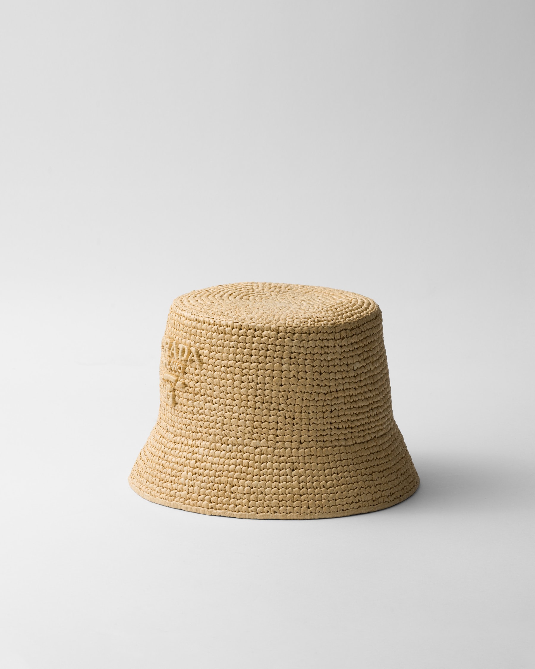 Natural Crochet Bucket Hat | PRADA