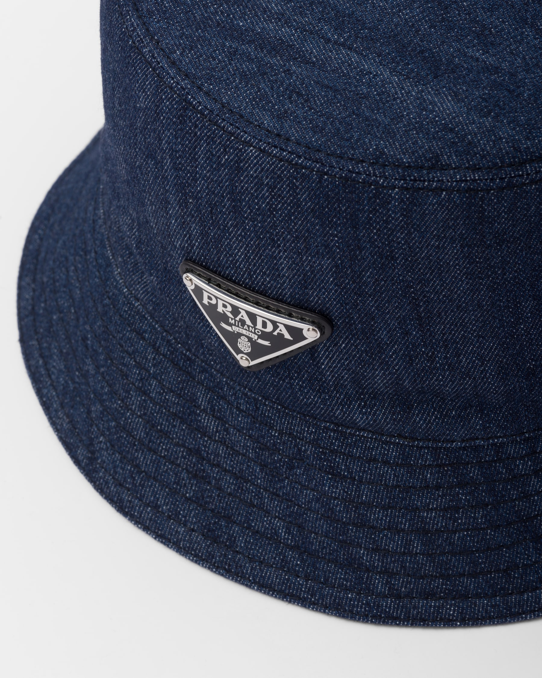 Navy Denim Bucket Hat | PRADA