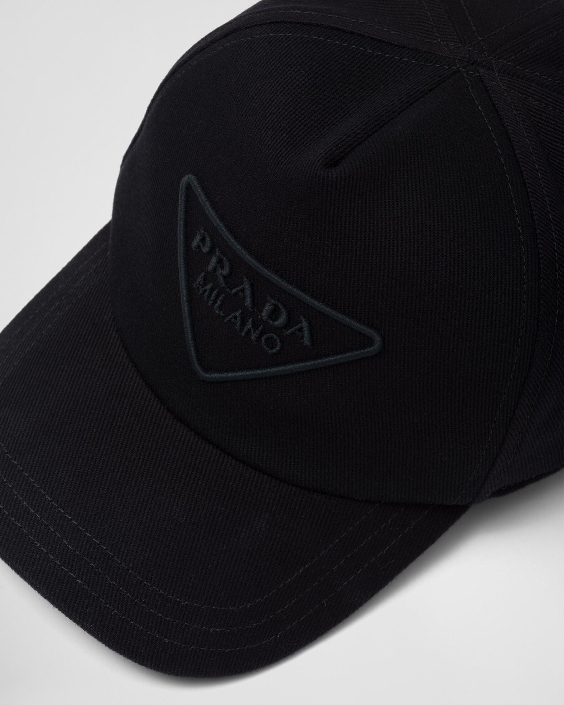 Black Drill Baseball Cap | PRADA