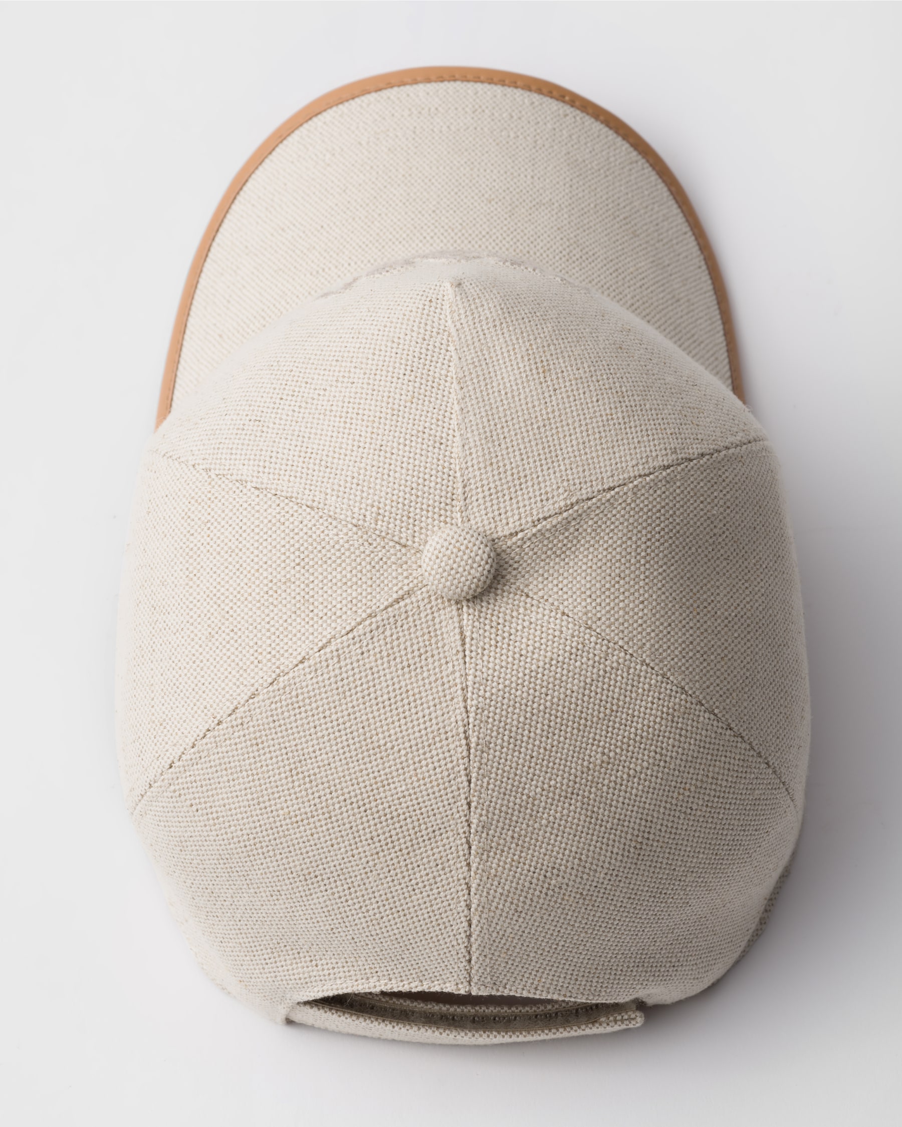 Natural Linen Blend Baseball Cap | PRADA