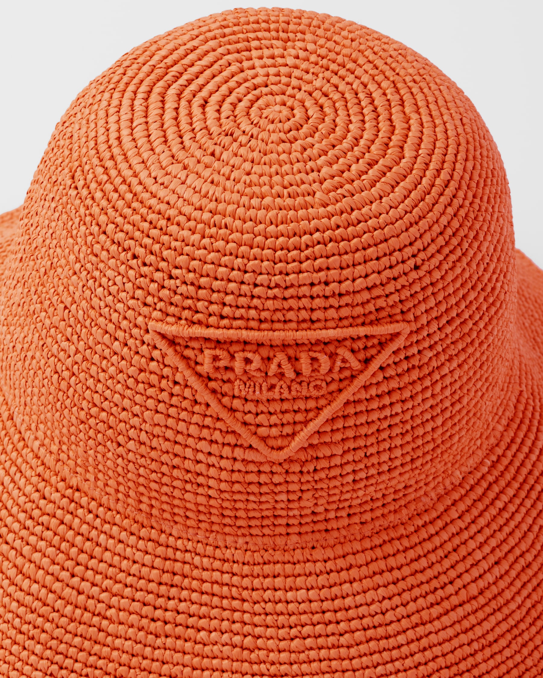 Orange Crochet Hat | PRADA