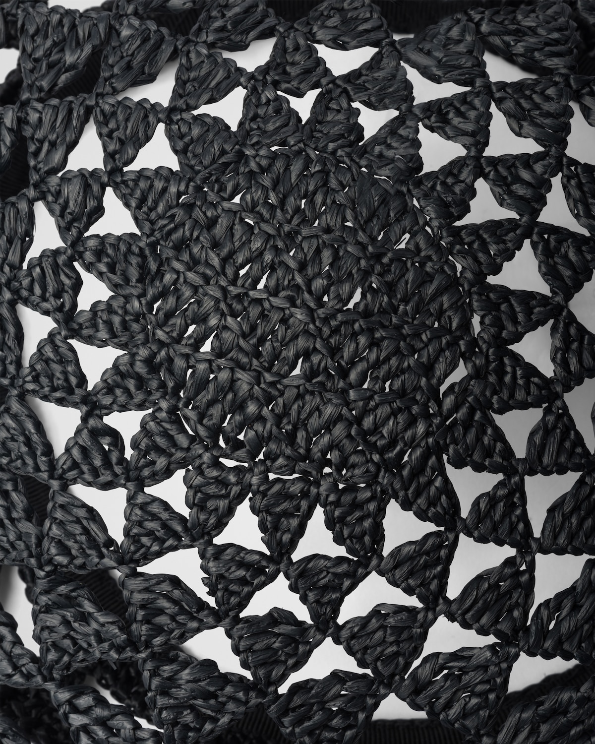 Black/tan Crochet Beret | PRADA