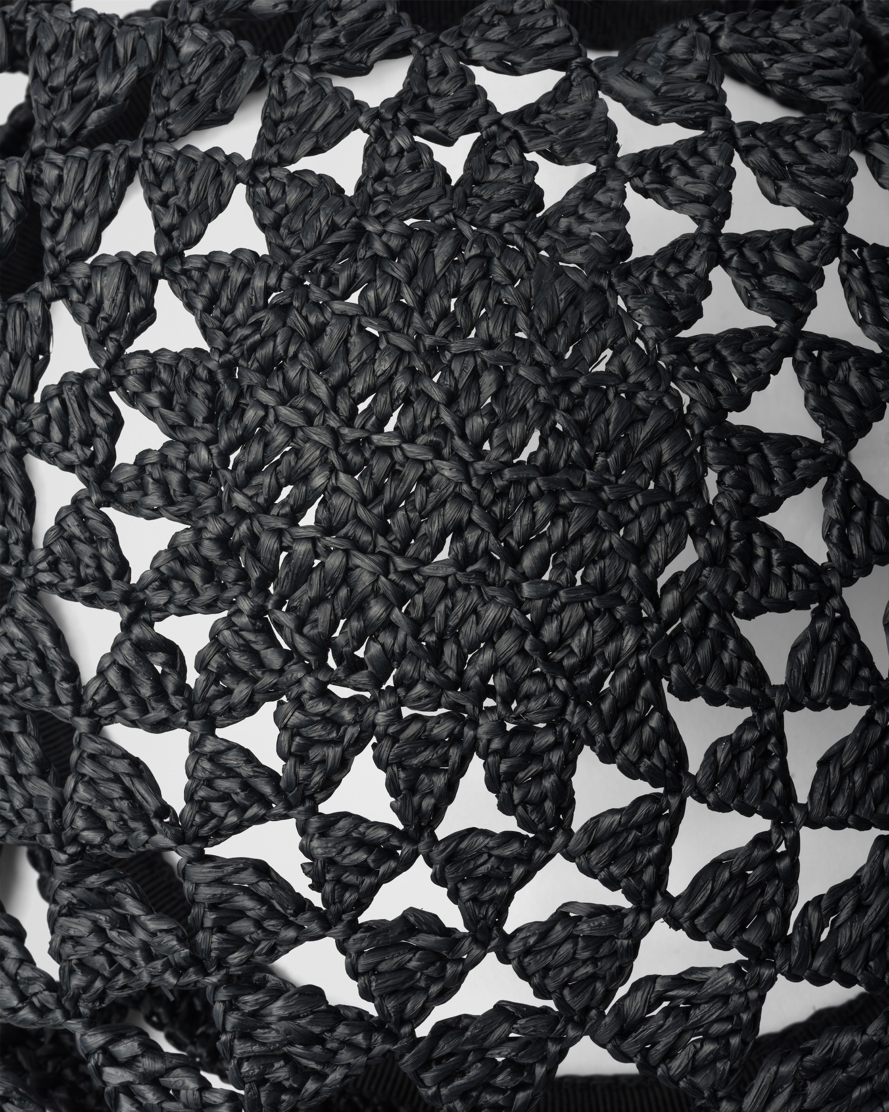 Black/tan Crochet Beret | PRADA