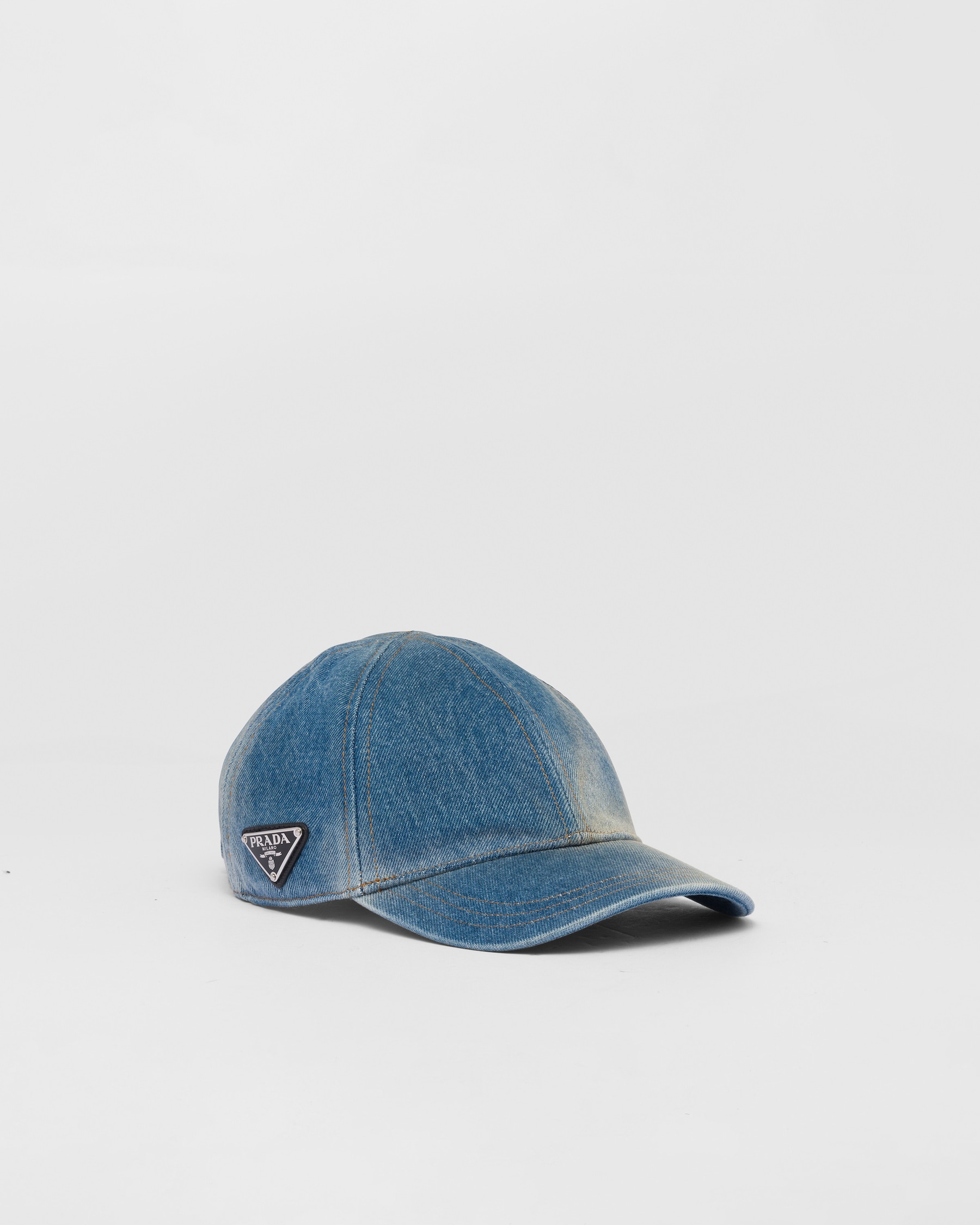 Light Blue Denim Baseball Cap | PRADA