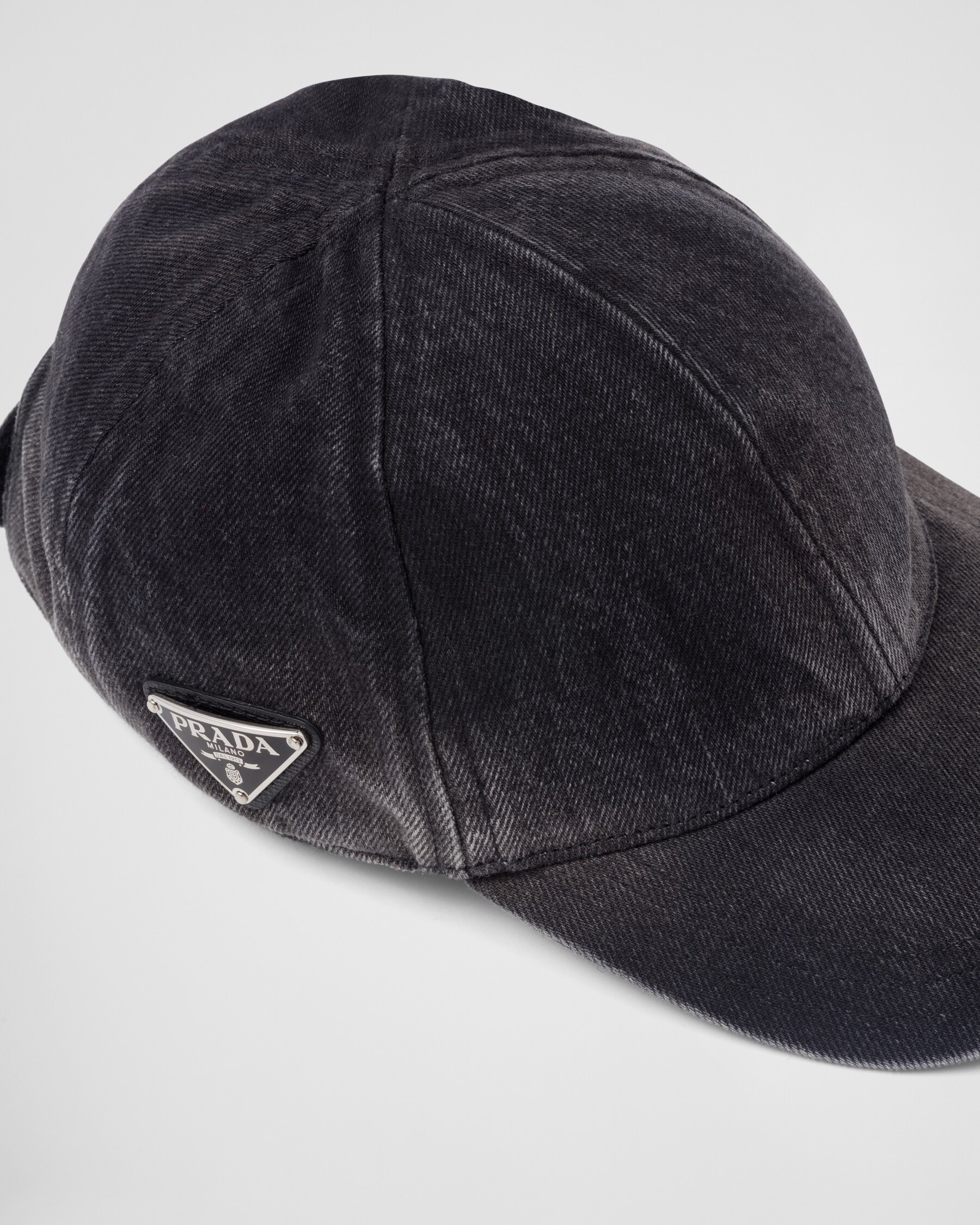 Black Denim Baseball Cap | PRADA