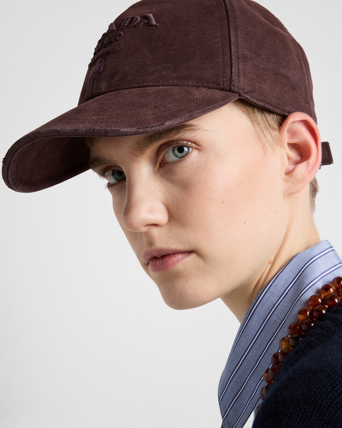Burgundy Canvas Baseball Cap | PRADA
