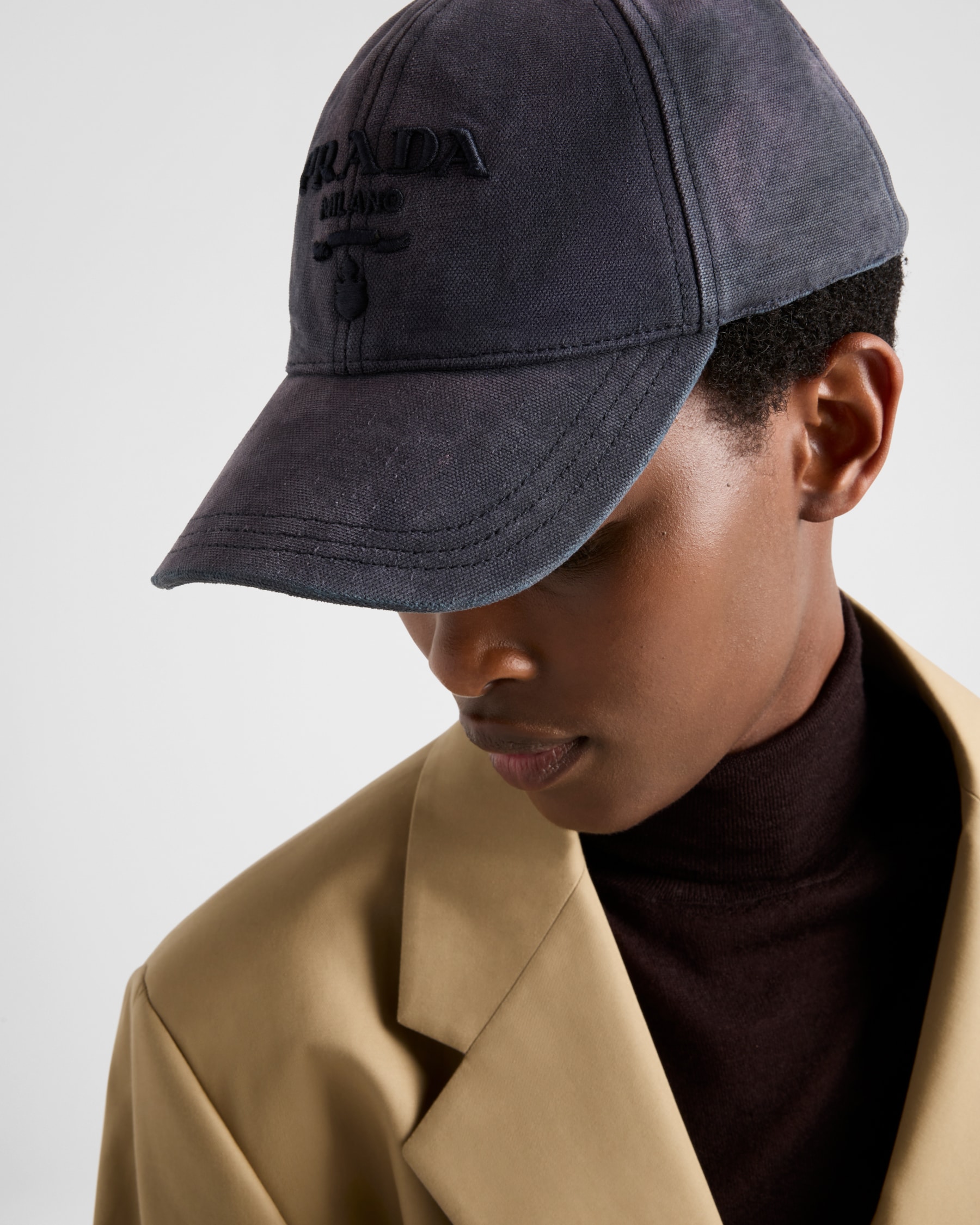 Baltic Blue Canvas Baseball Cap | PRADA