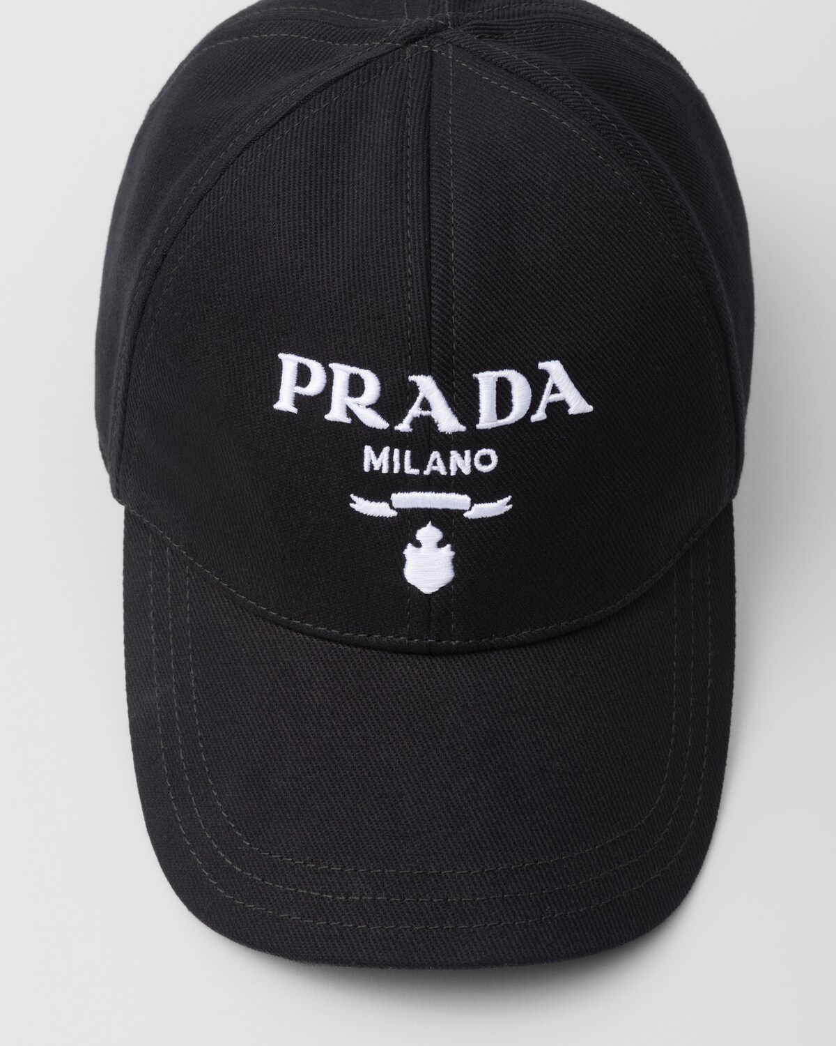 Black Drill Baseball Cap | PRADA