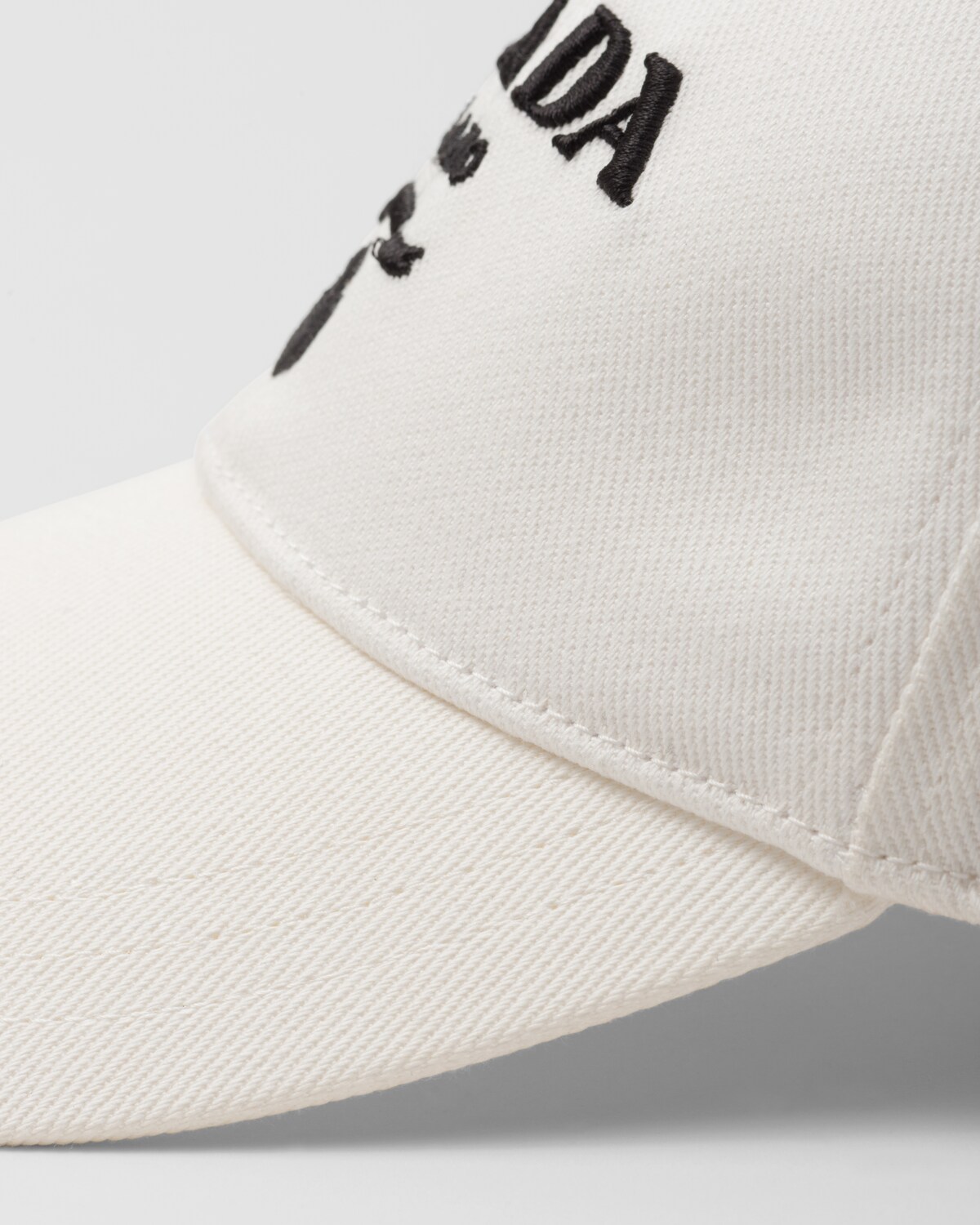 White Drill Baseball Cap | PRADA