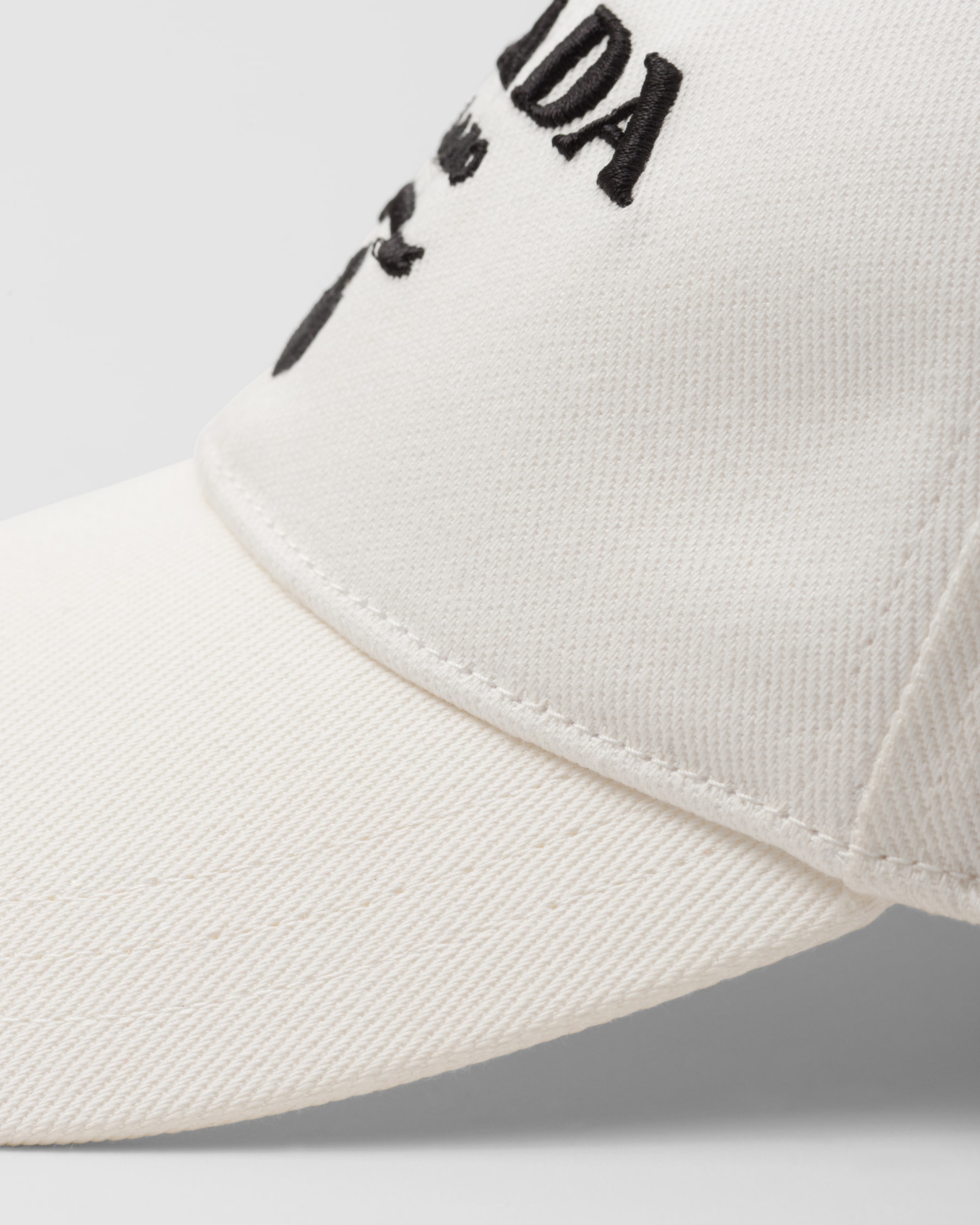 White Drill Baseball Cap | PRADA
