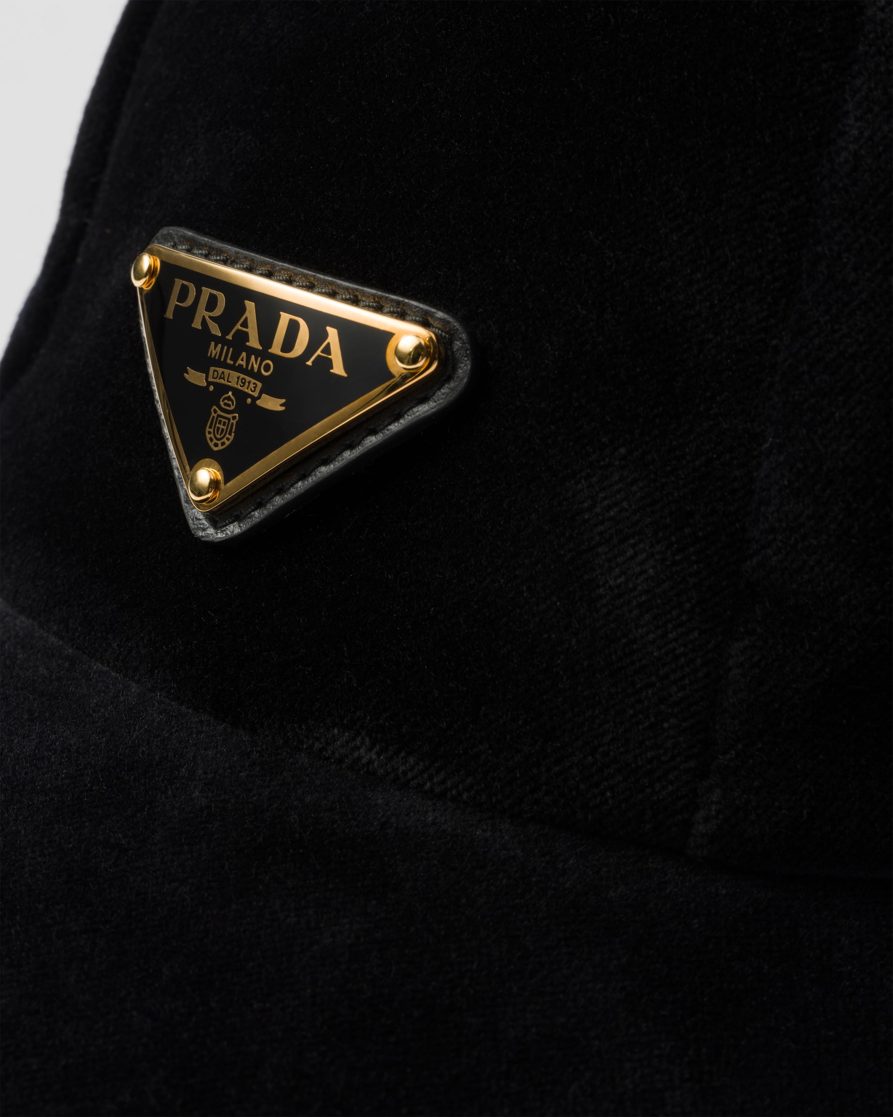 Black Velvet Baseball Cap | PRADA