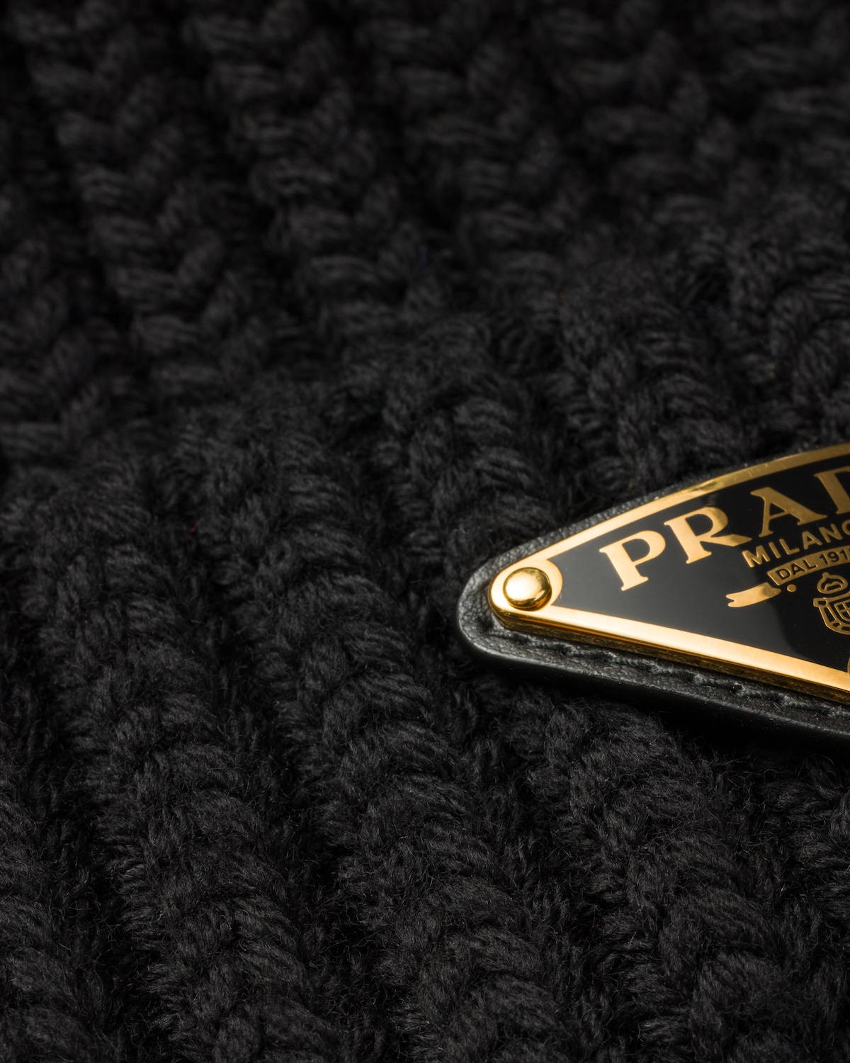 Black Wool Beanie | PRADA