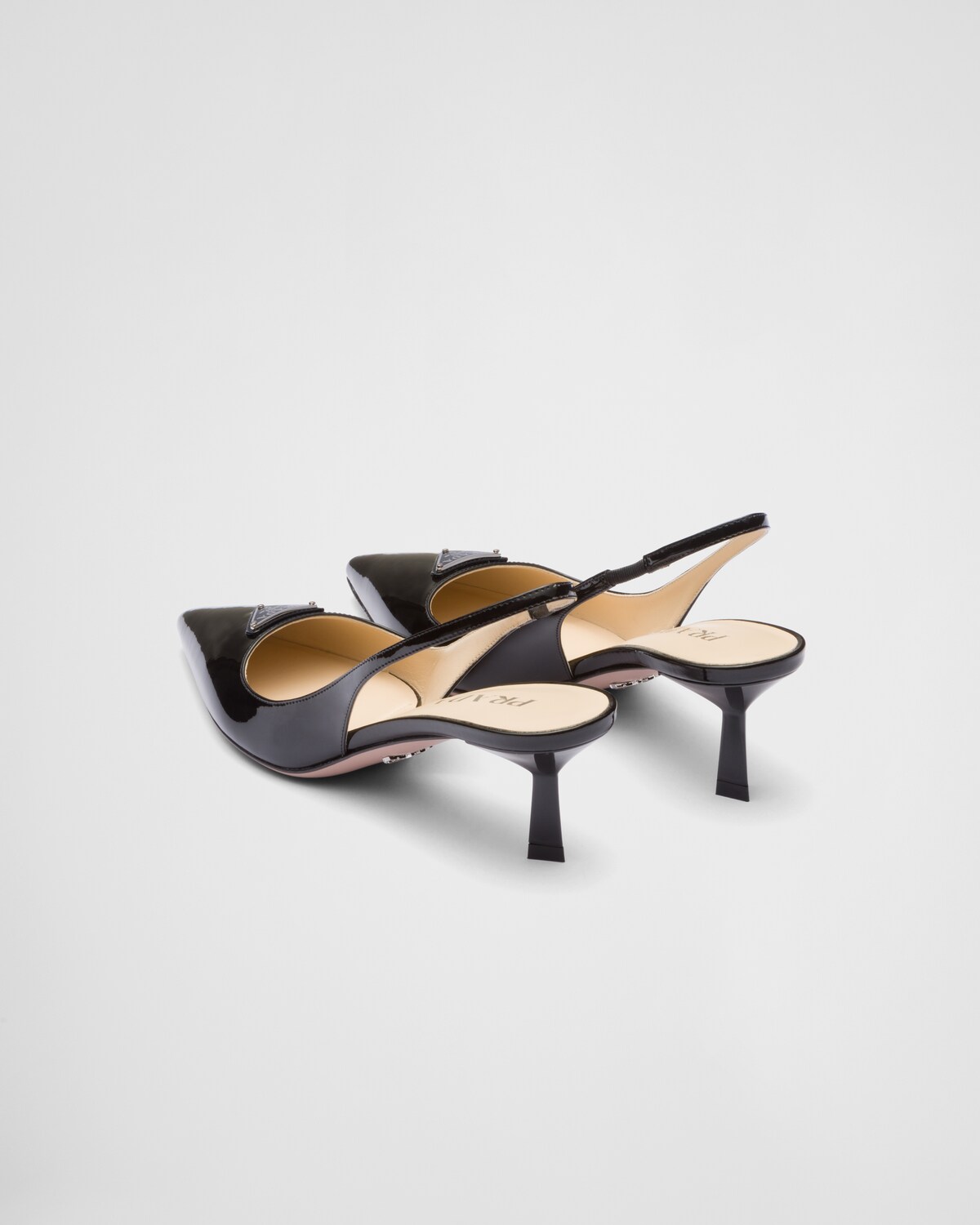 Black Patent-leather Slingback Pumps | PRADA