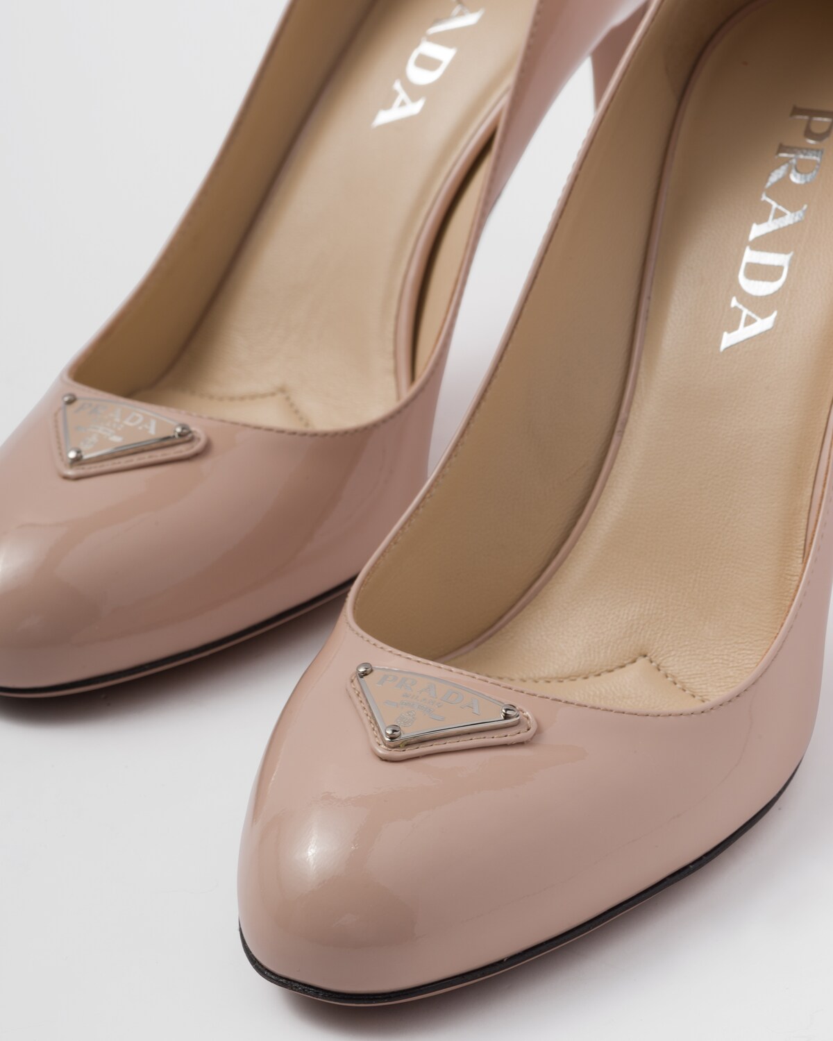 Zapatos De Salón De Charol Rosa Claro | PRADA