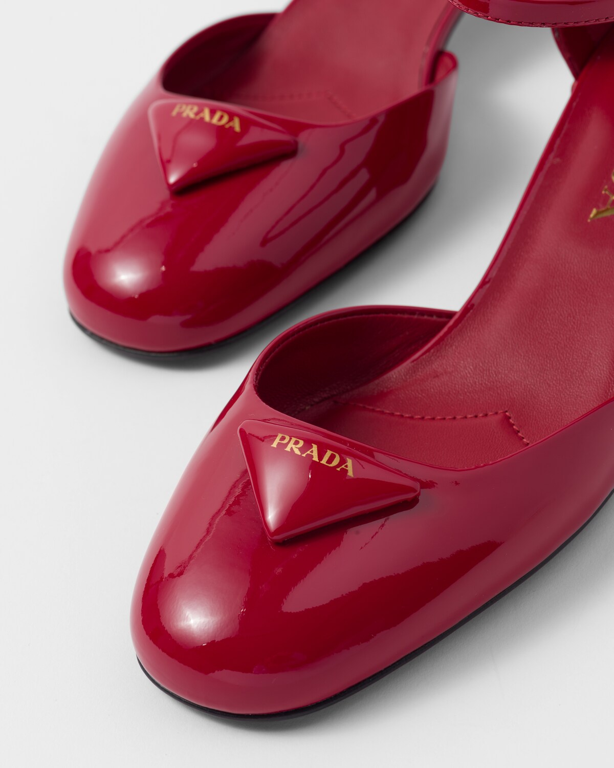 Cherry Red Patent Leather Pumps | PRADA