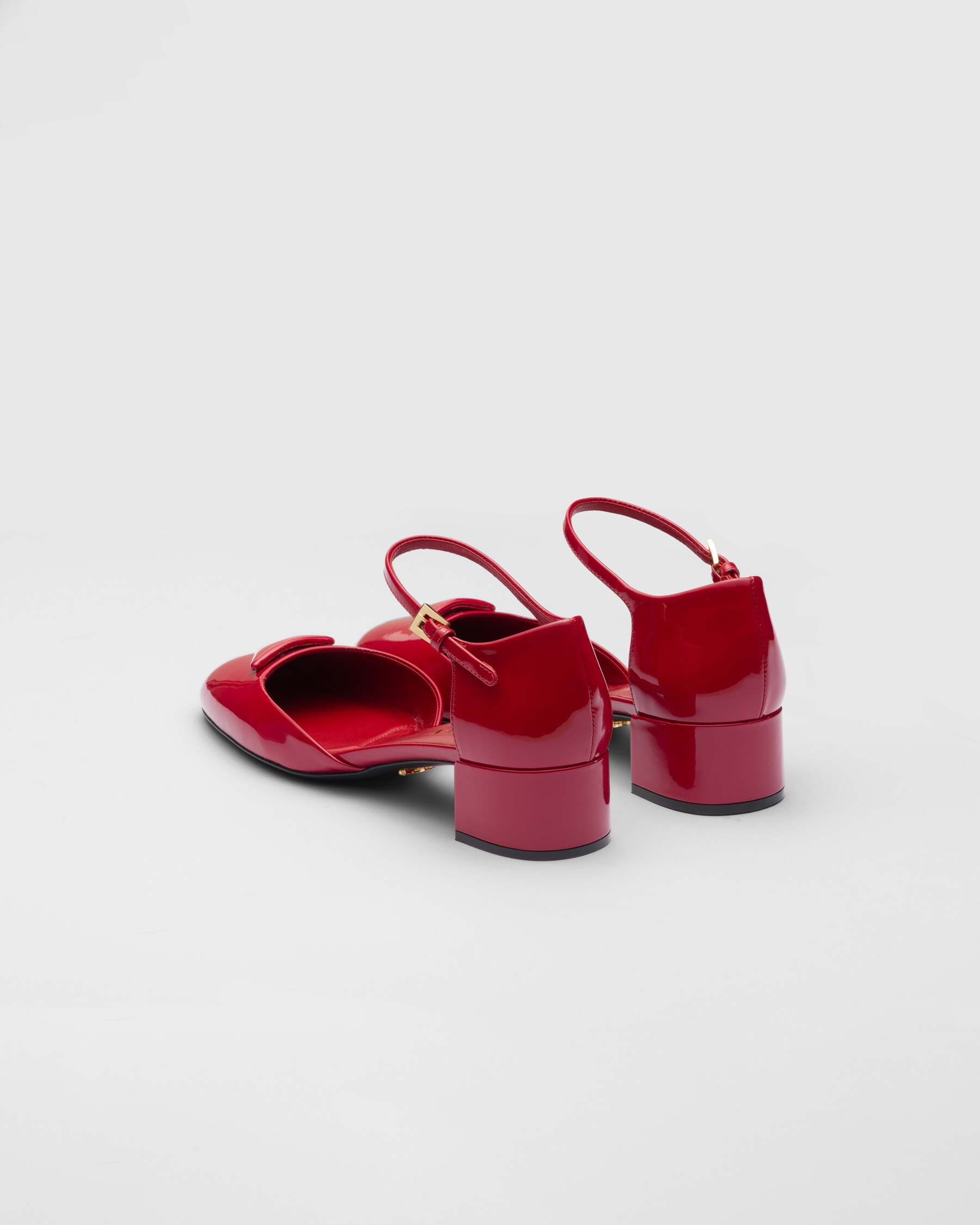 Cherry Red Patent Leather Pumps | PRADA