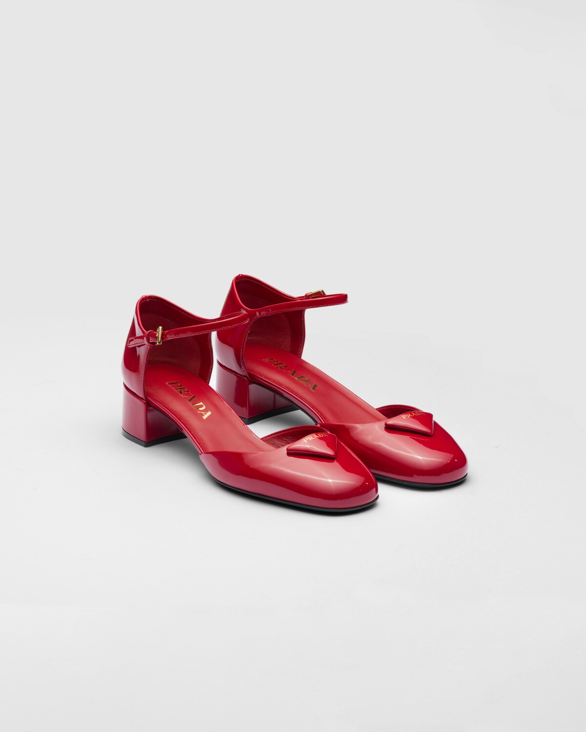 Cherry Red Patent Leather Pumps | PRADA