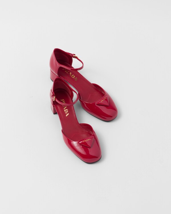 Cherry Red Patent Leather Pumps | PRADA