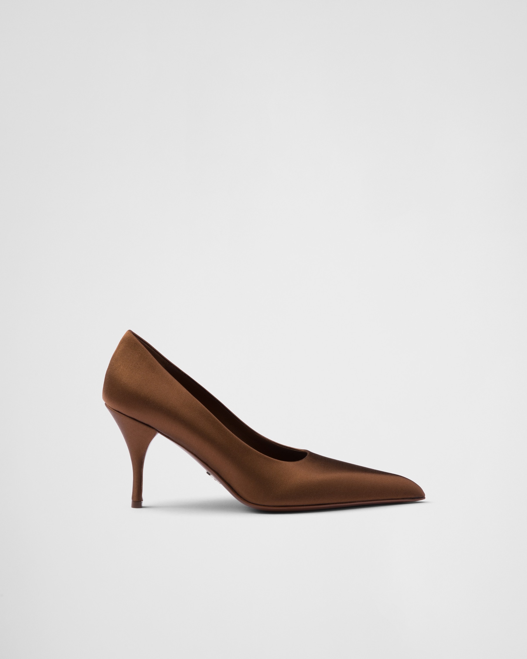 Tobacco Satin Pumps | PRADA